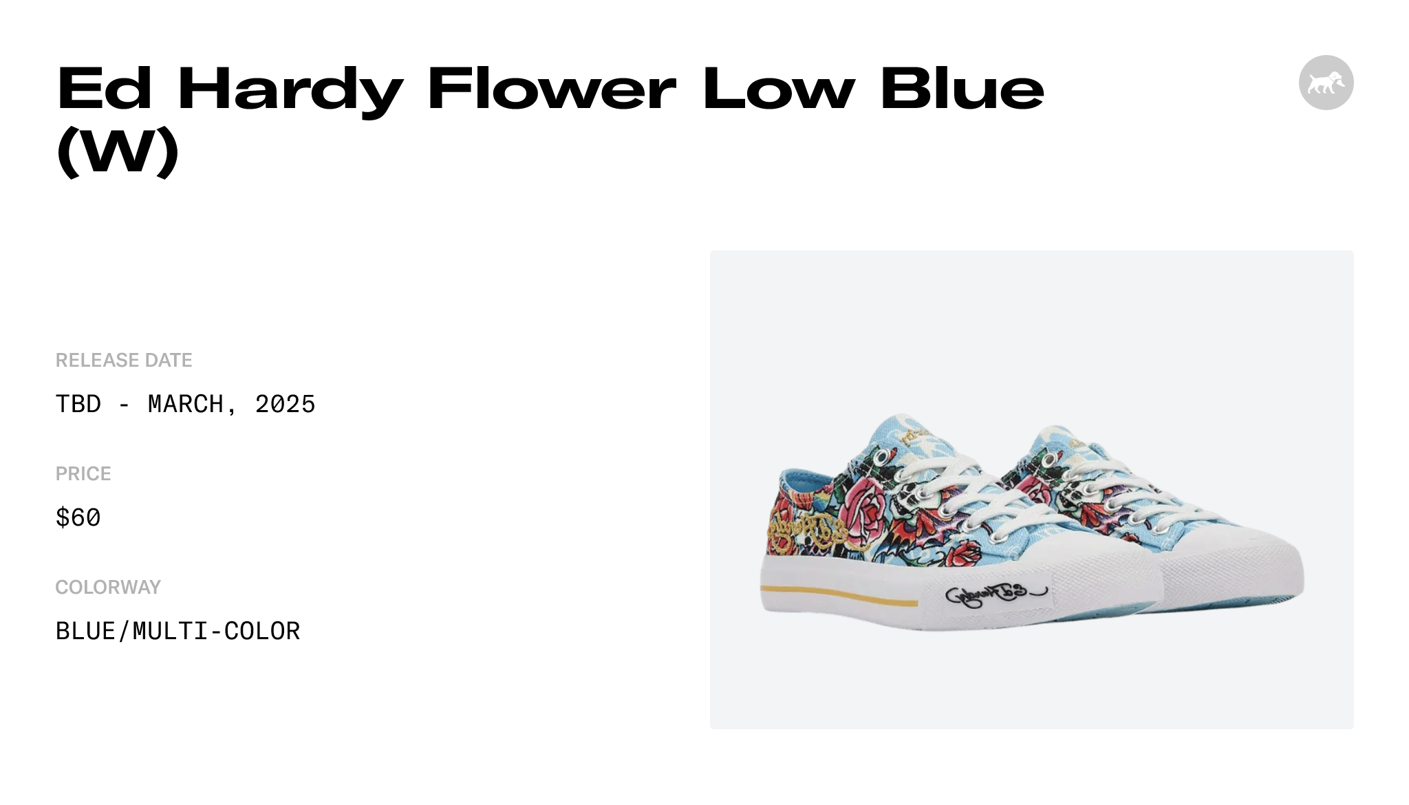 Ed Hardy Flower Low Blue (W) - EH04017455 Release Info