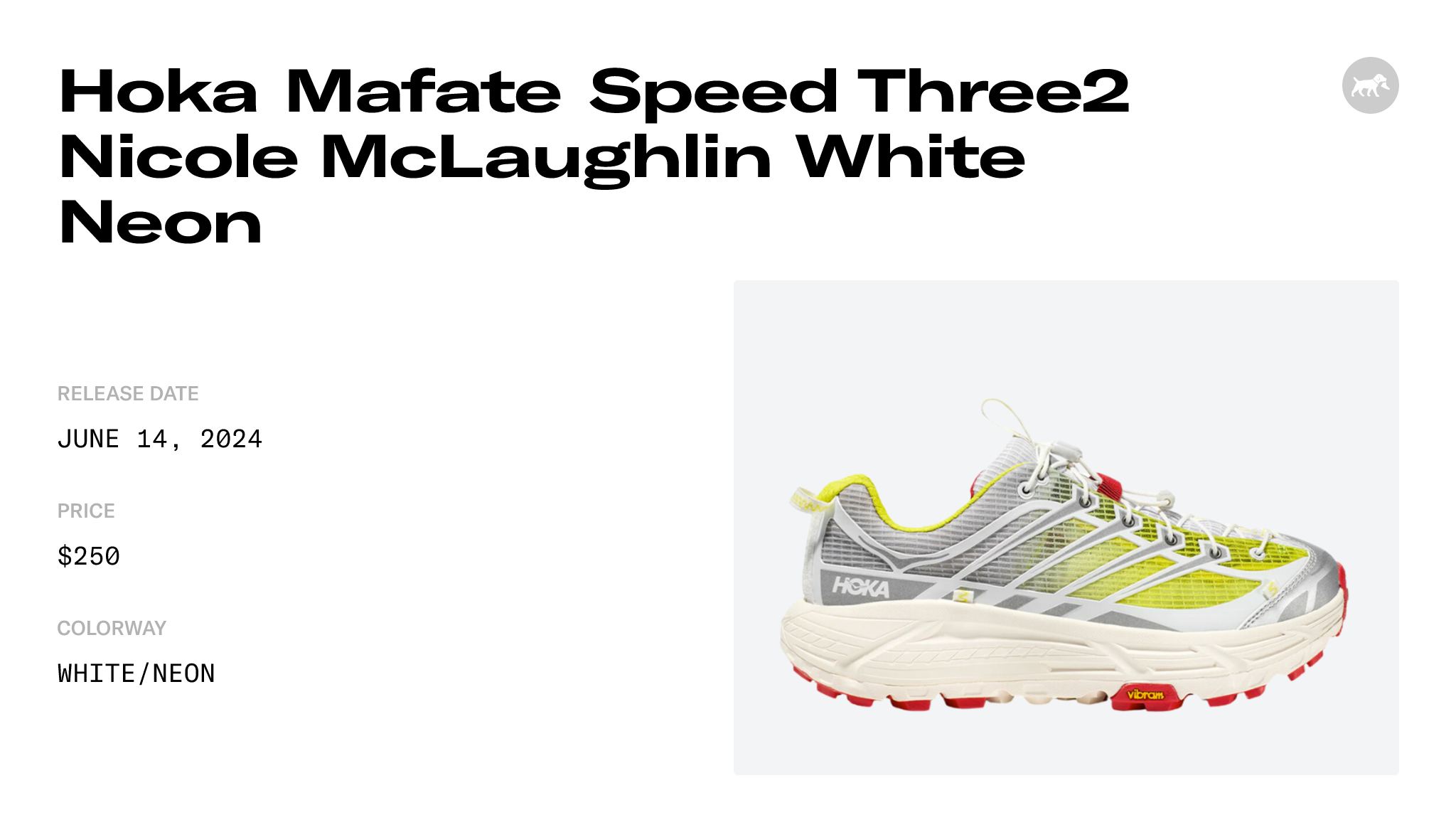Hoka Mafate Speed Three2 Nicole McLaughlin White Neon - 1153931-WNN