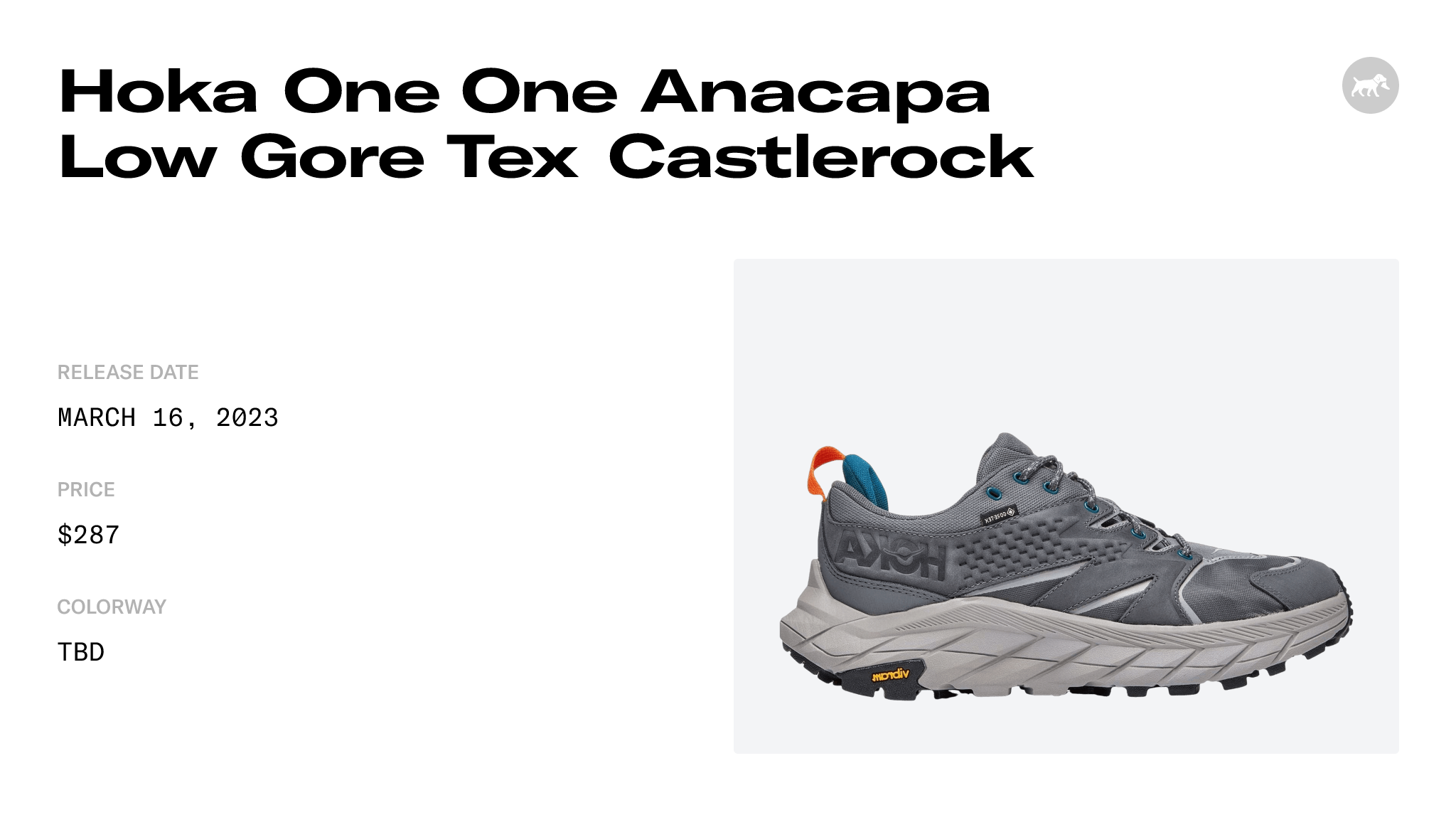 Hoka One One Anacapa Low Gore Tex Castlerock - 1122017-CSHR