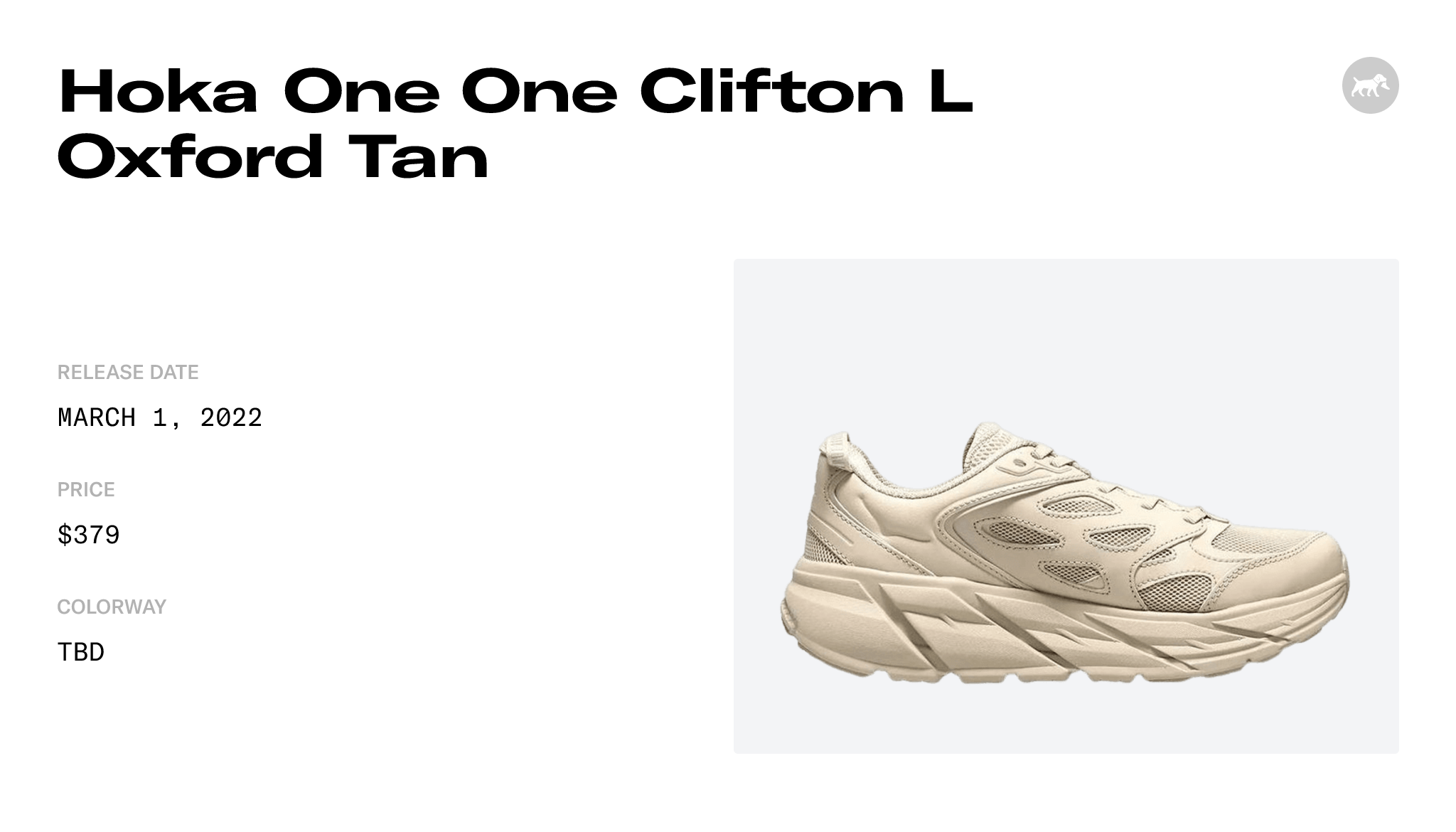 Hoka One One Clifton L Oxford Tan - 1114770-OTDN Raffles & Where to Buy