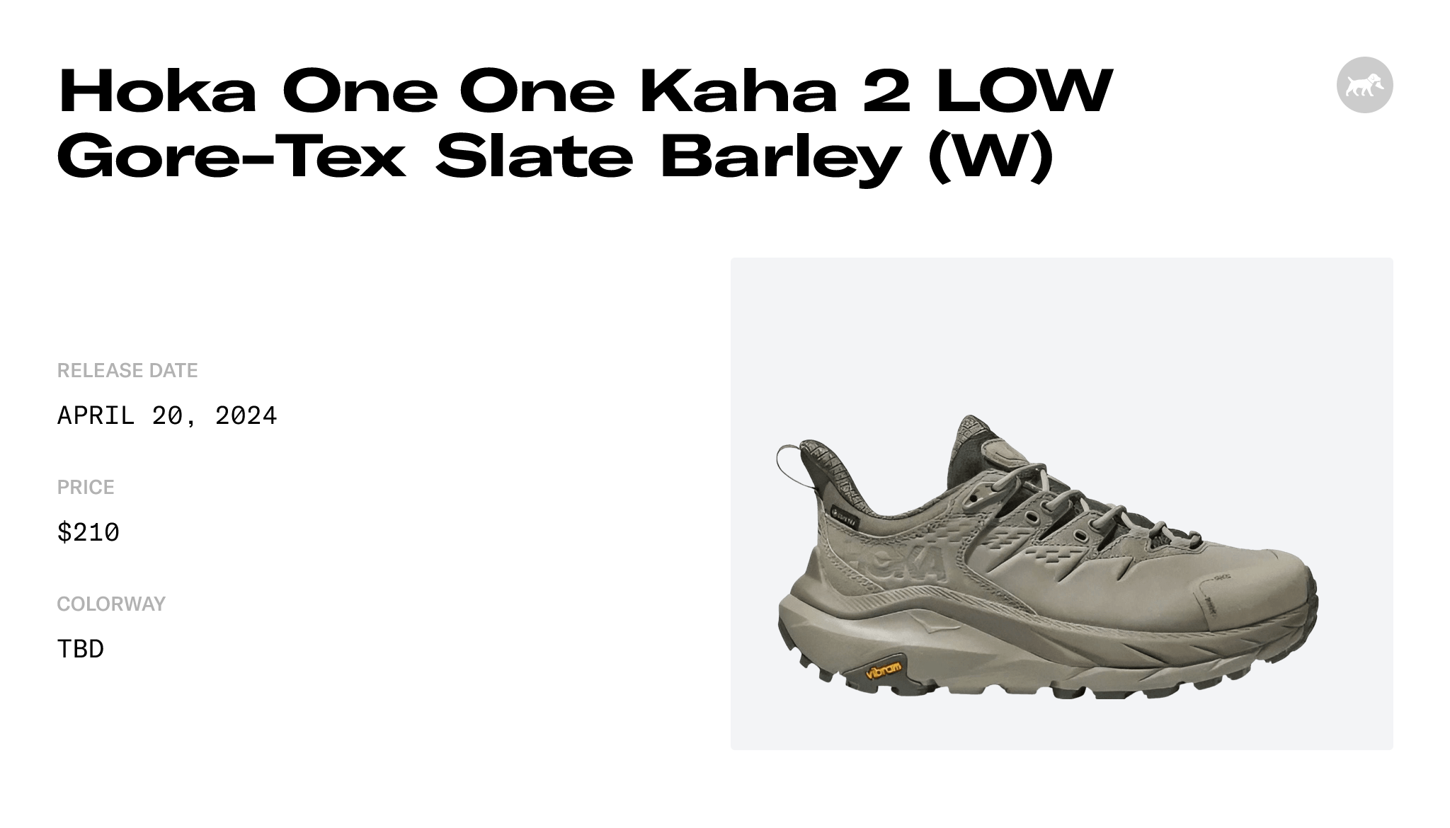 Hoka One One Kaha 2 LOW Gore-Tex Slate Barley (W) - 1123191-SBRL