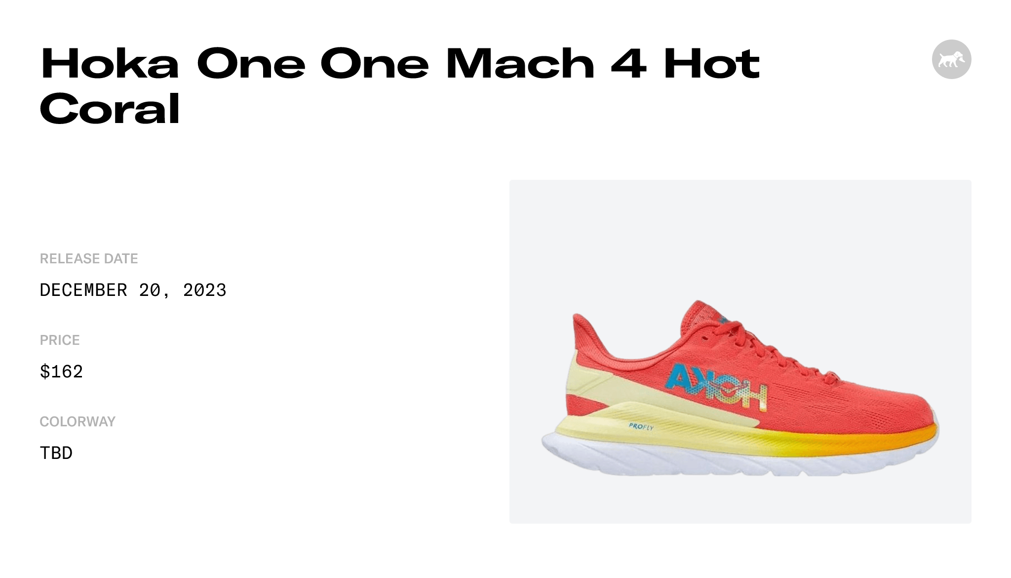 Hoka One One Mach 4 Hot Coral - 1113528-HCSF Raffles & Where to Buy