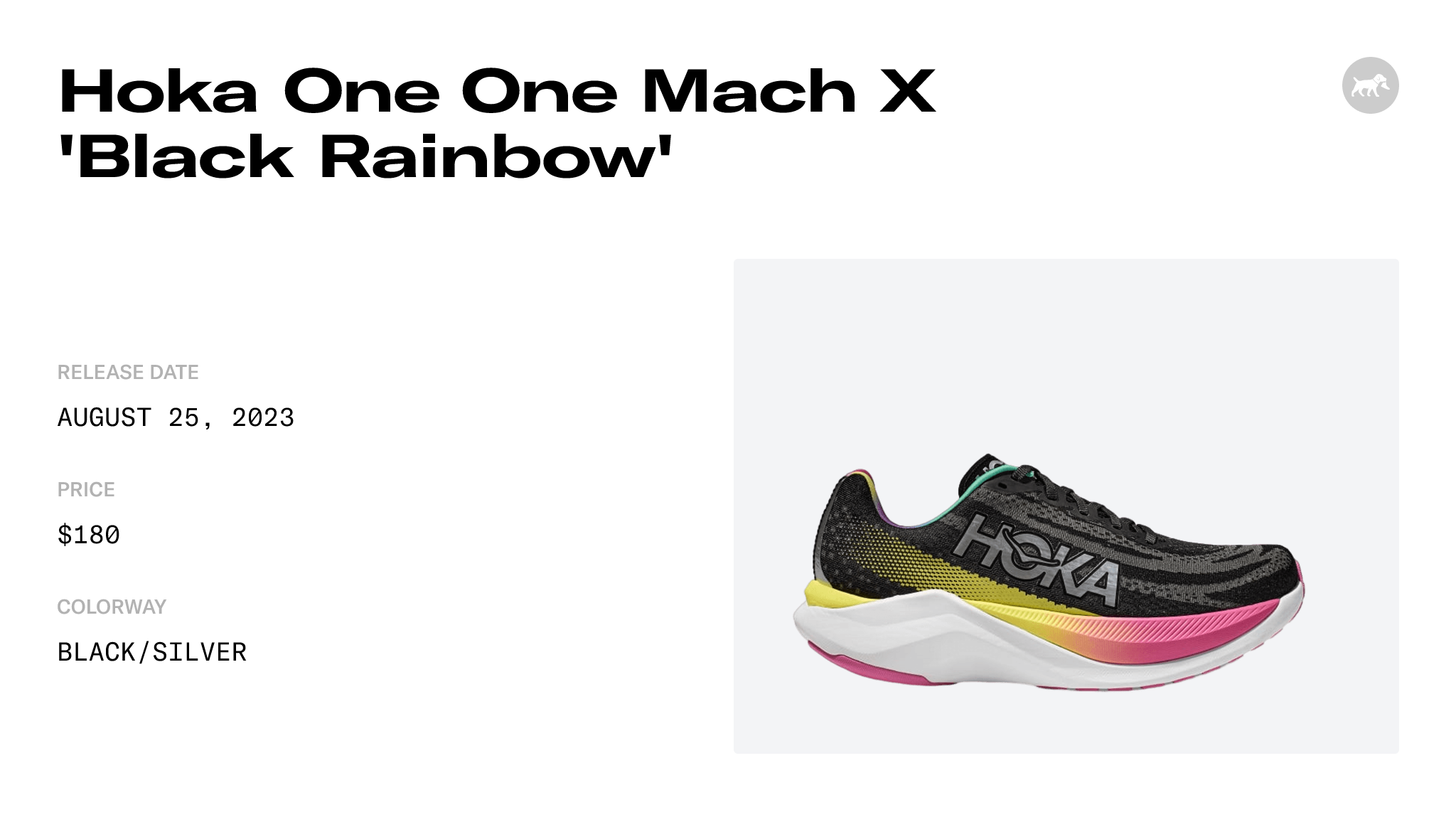 Hoka One One Mach X 'Black Rainbow' - 1141450-BKSV