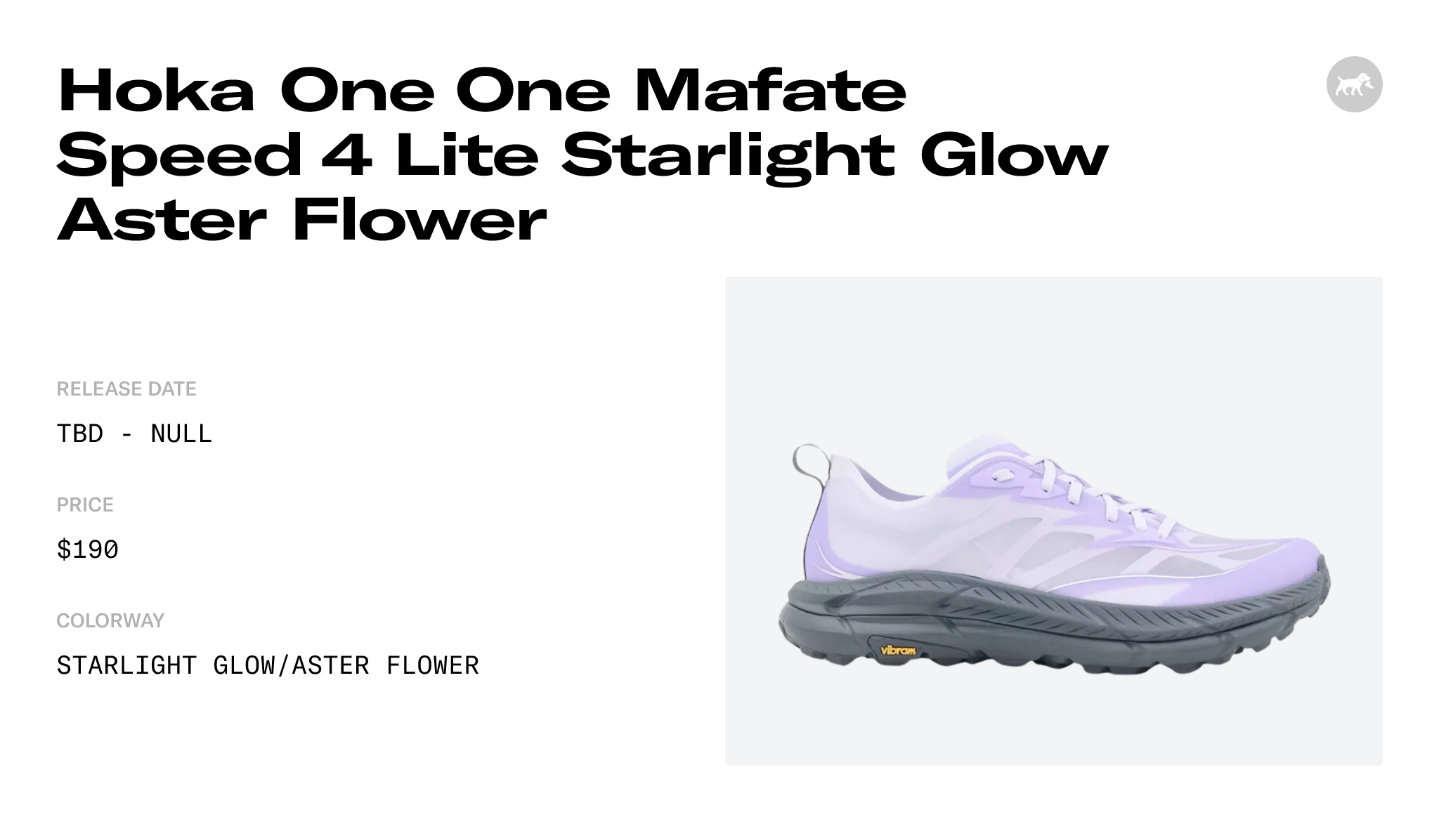Hoka One One Mafate Speed 4 Lite Starlight Glow Aster Flower - 1168450-SLWS Release Info