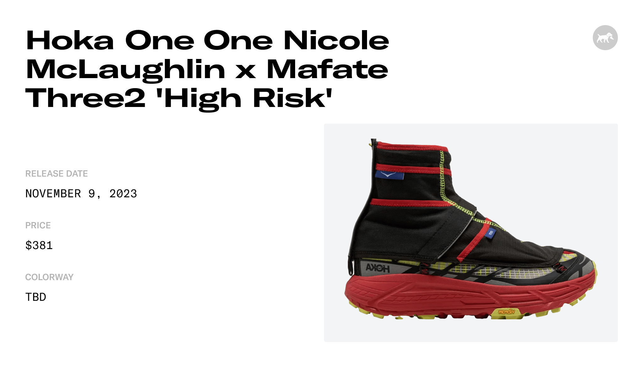 Hoka One One Nicole McLaughlin x Mafate Three2 'High Risk' - 1153931-HRK