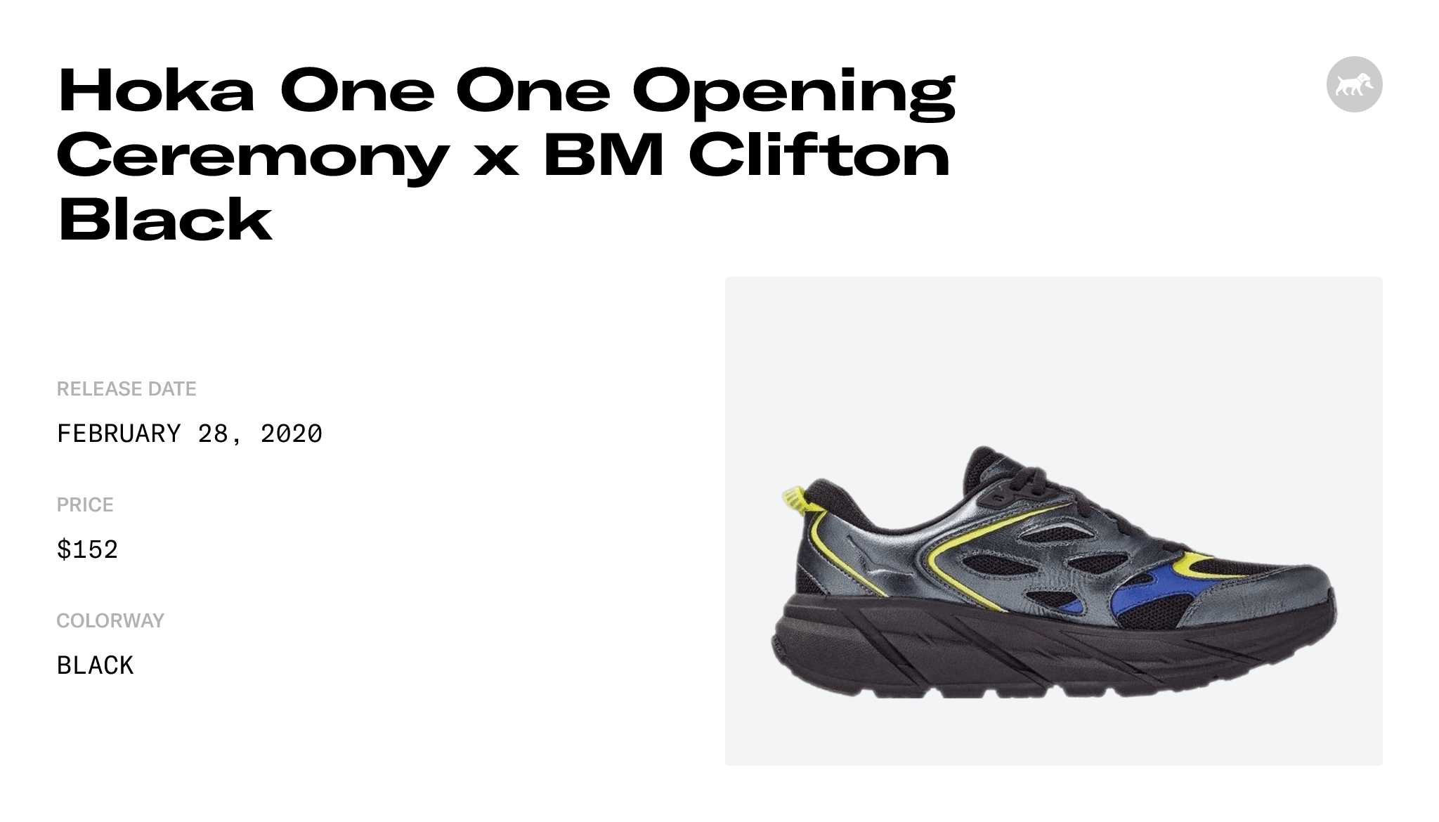 Hoka One One Opening Ceremony x BM Clifton Black - 1111594-BBLC