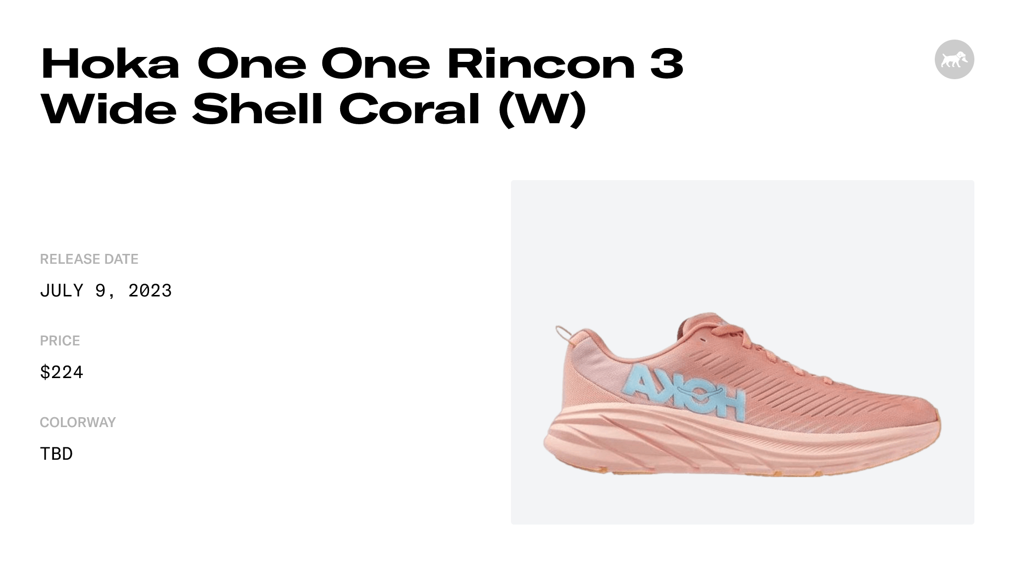 Hoka One One Rincon 3 Wide Shell Coral (W) - 1121371-SCPP