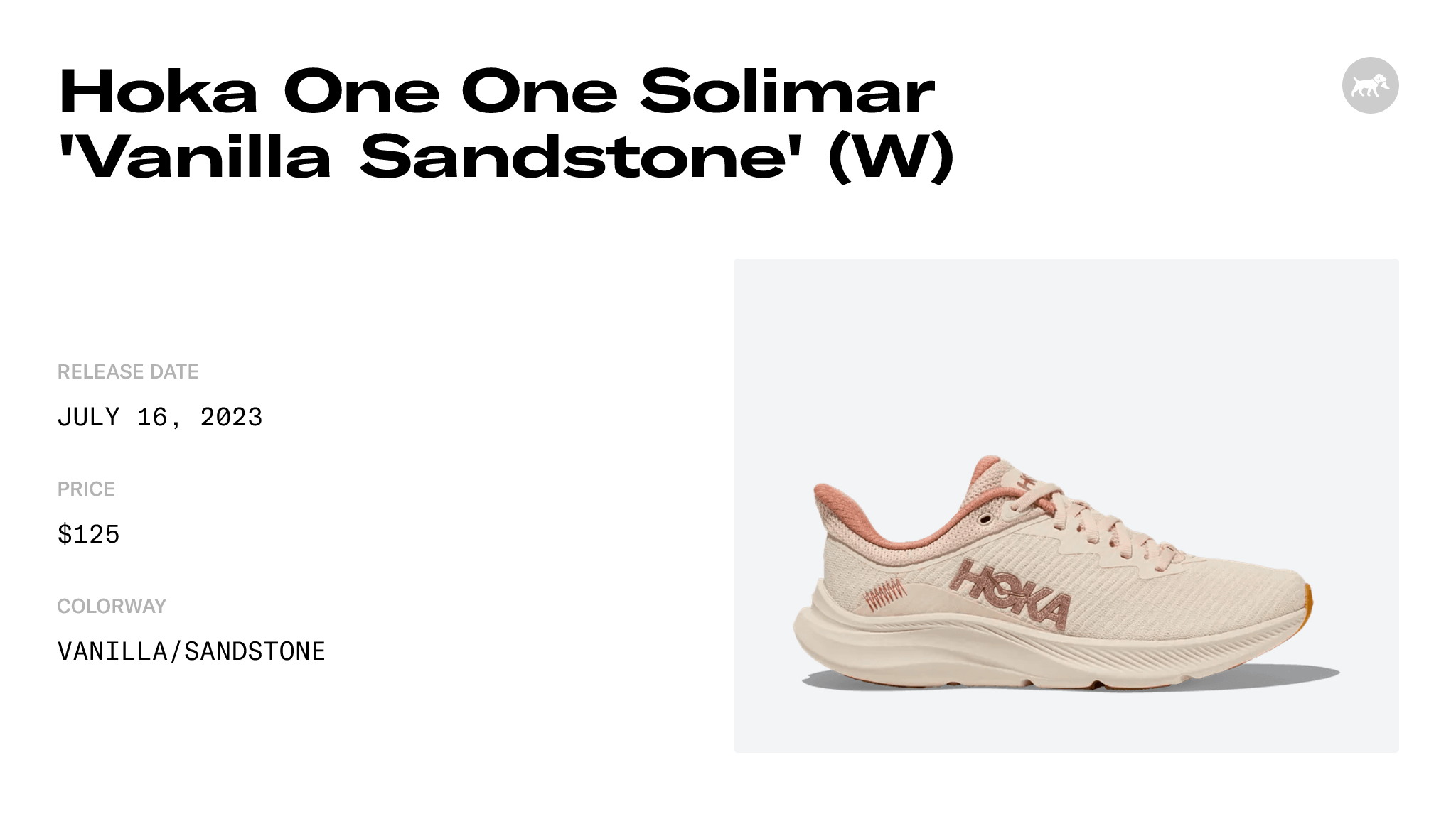 Hoka One One Solimar 'Vanilla Sandstone' (W) - 1123075-VND