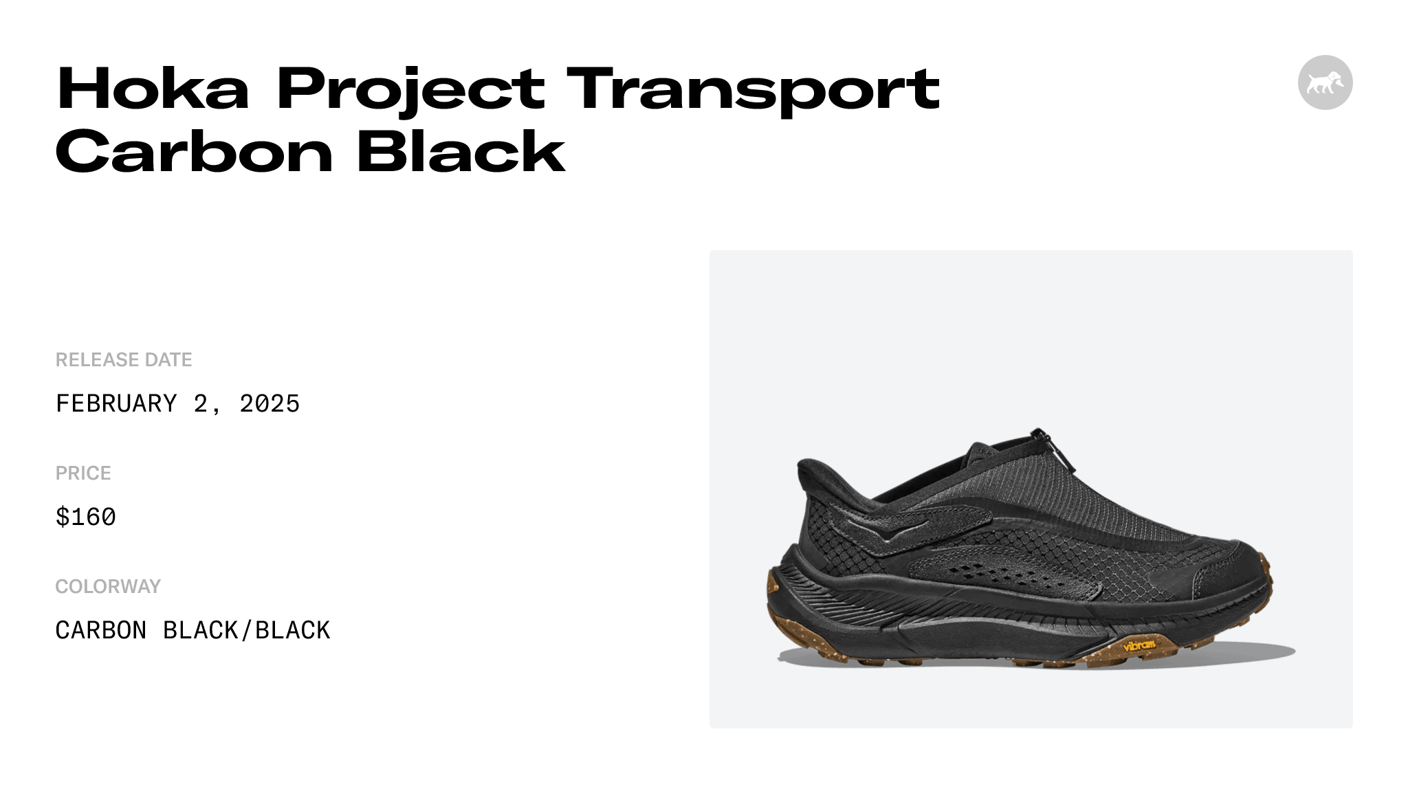 Hoka Project Transport Carbon Black - 1162850-CRBN
