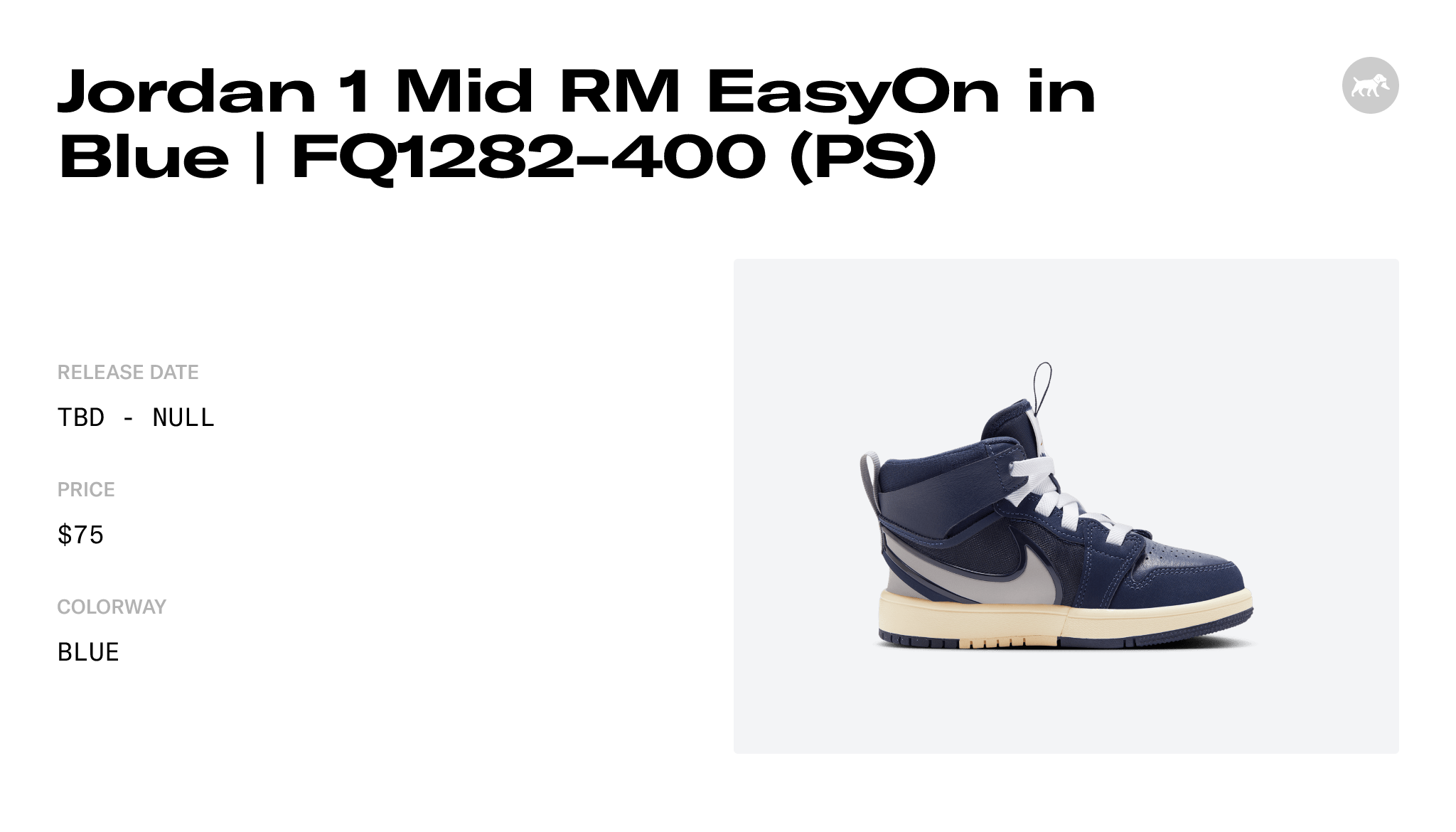 Jordan 1 Mid RM EasyOn in Blue | FQ1282-400 (PS) - FQ1282-400 Release Info