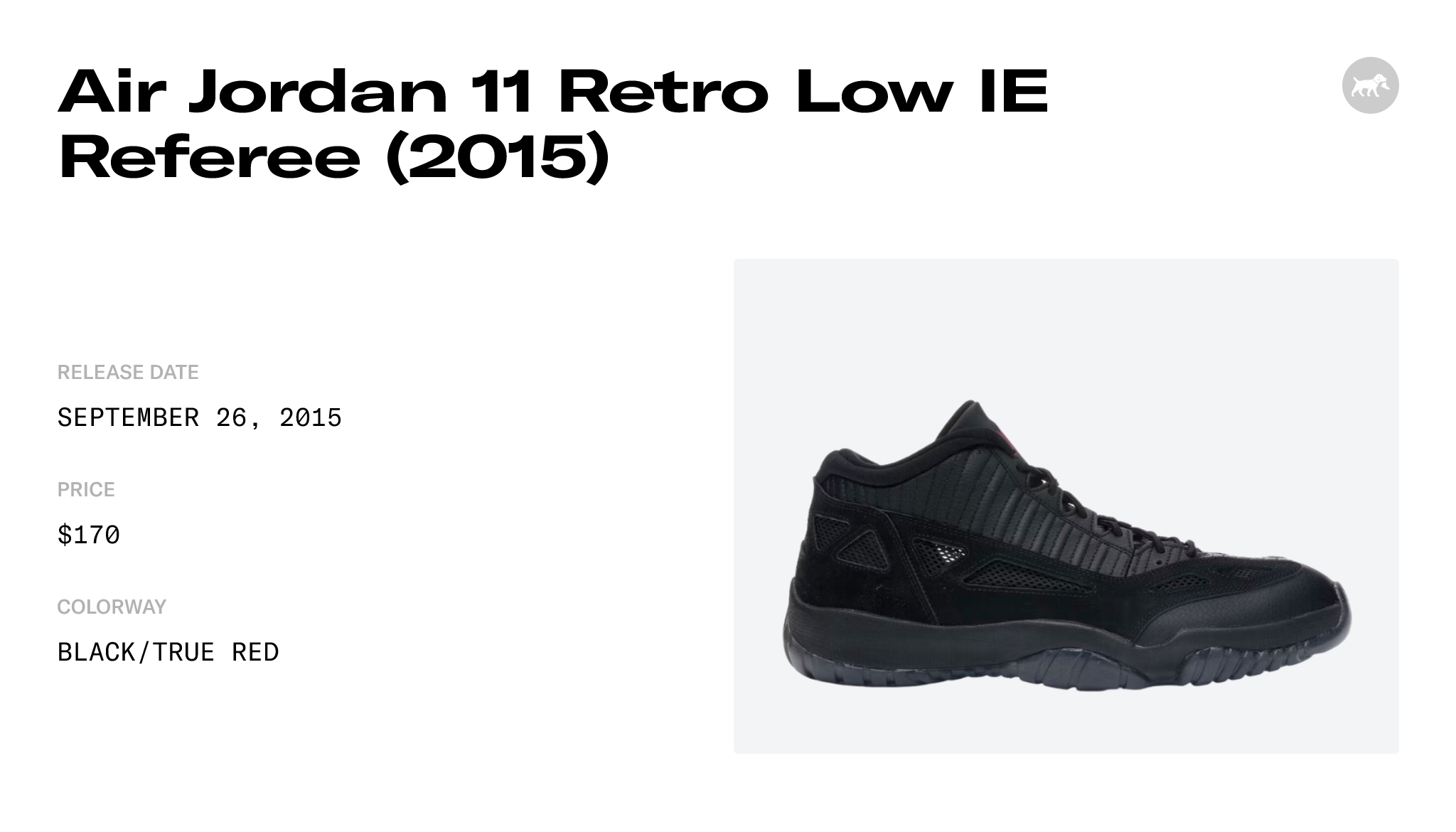 Air Jordan 11 Retro Low IE Referee (2015) - 306008-003