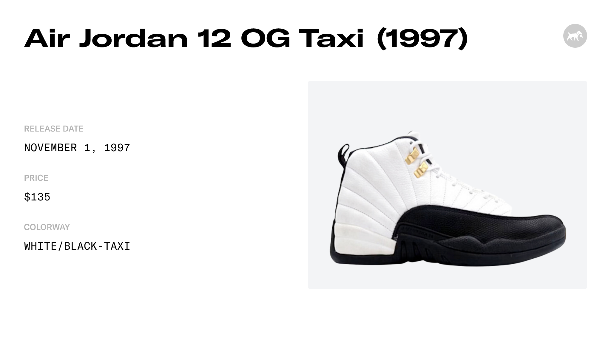 Air Jordan 12 OG Taxi (1997) - 130690-101 Raffles & Where to Buy