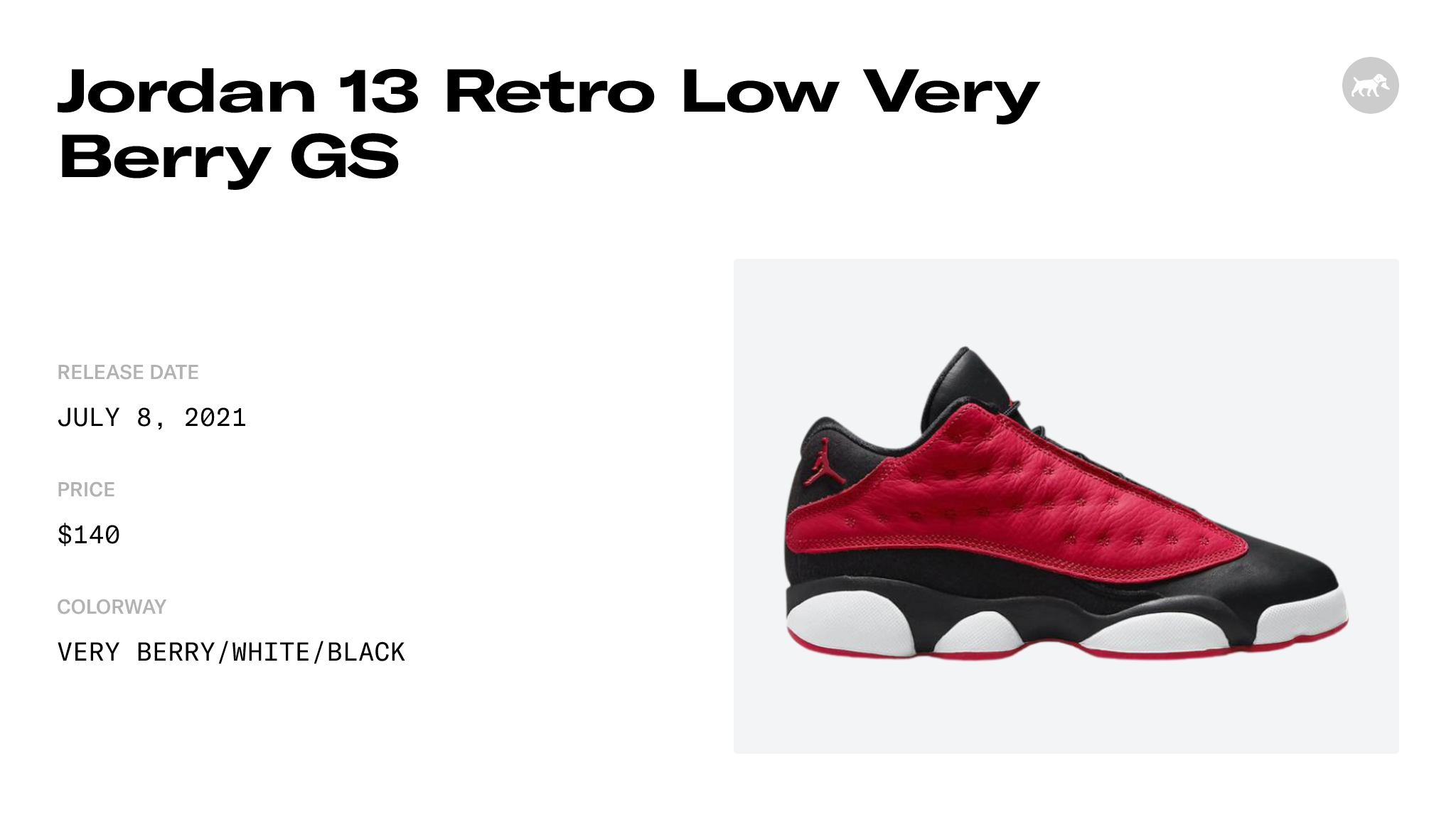 Jordan 13 Retro Low Very Berry GS - DA8019-061 Raffles & Where to Buy