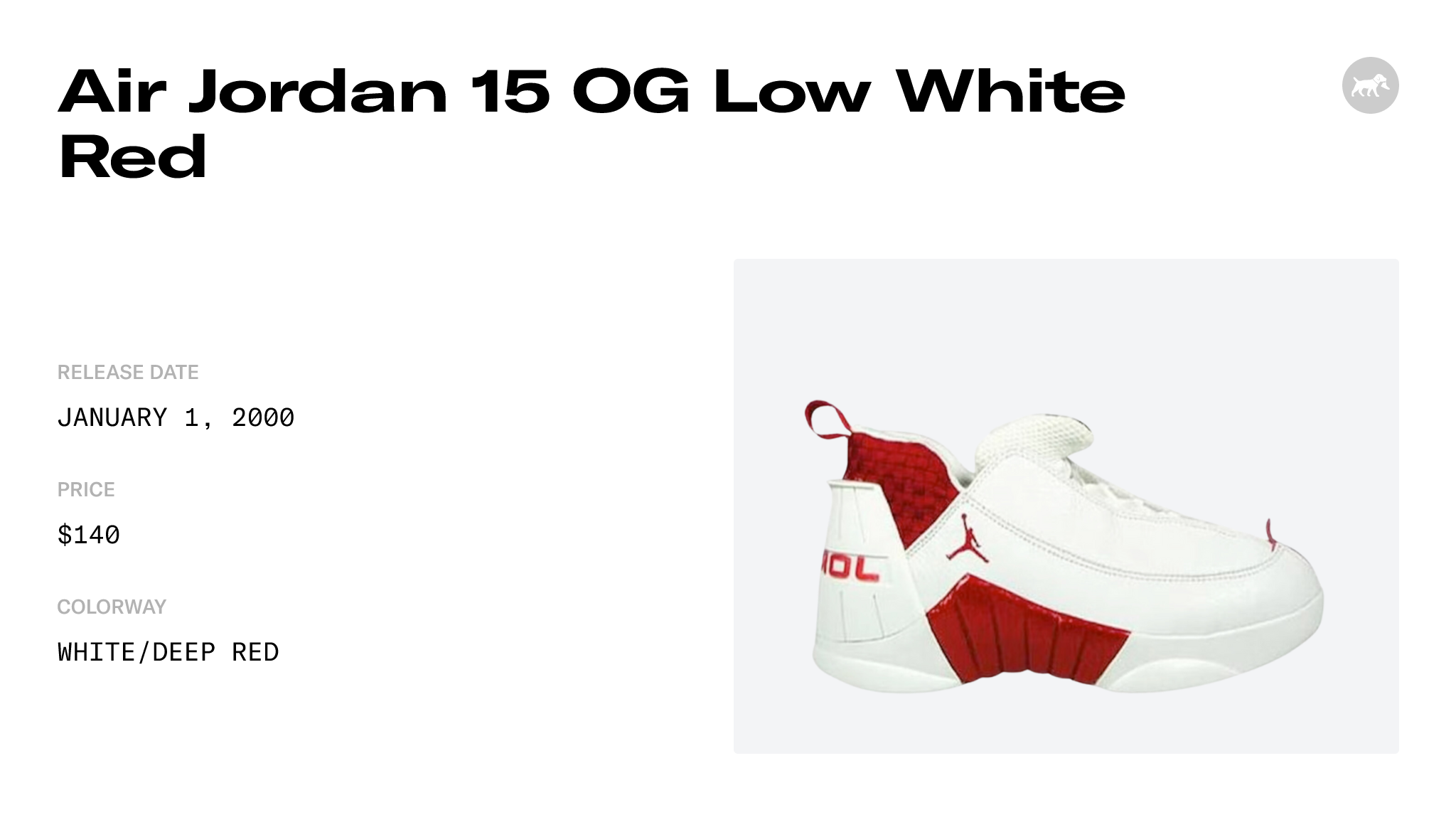Air Jordan 15 OG Low White Red - 136035-161 Raffles & Where to Buy