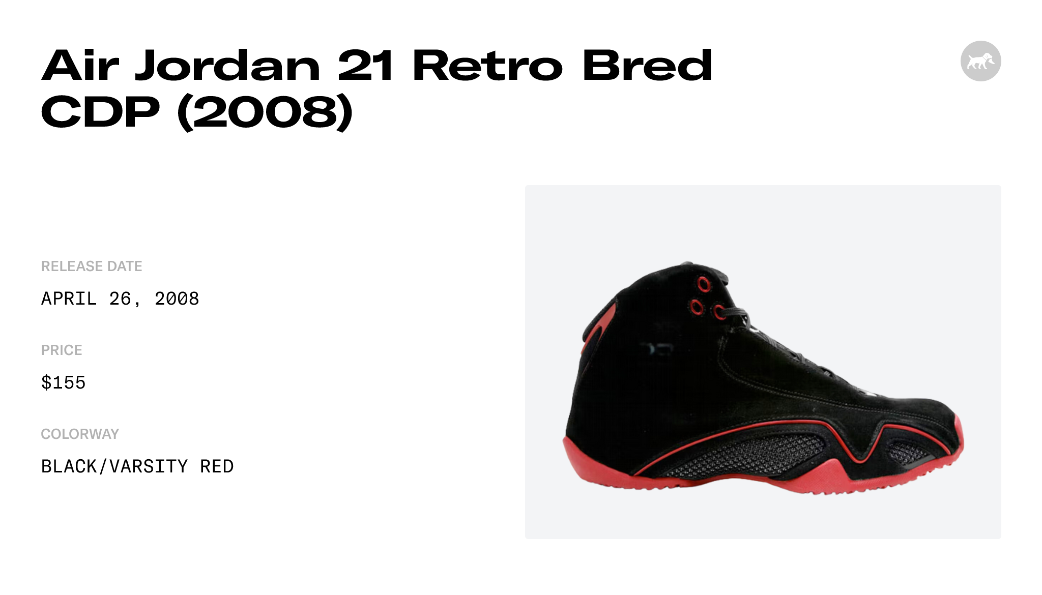 Air Jordan 21 Retro Bred CDP (2008) - 322717-061 Raffles & Where to Buy