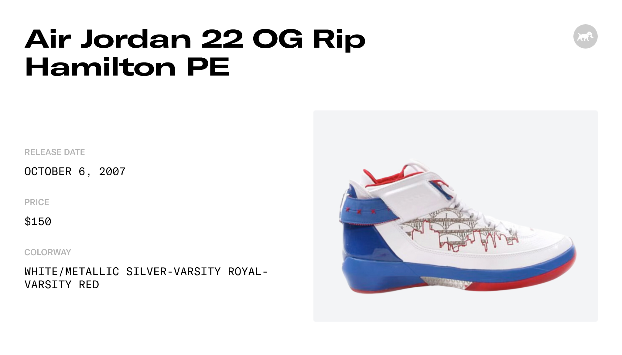 Air Jordan 22 OG Rip Hamilton PE - 317141-102 Raffles & Where to Buy