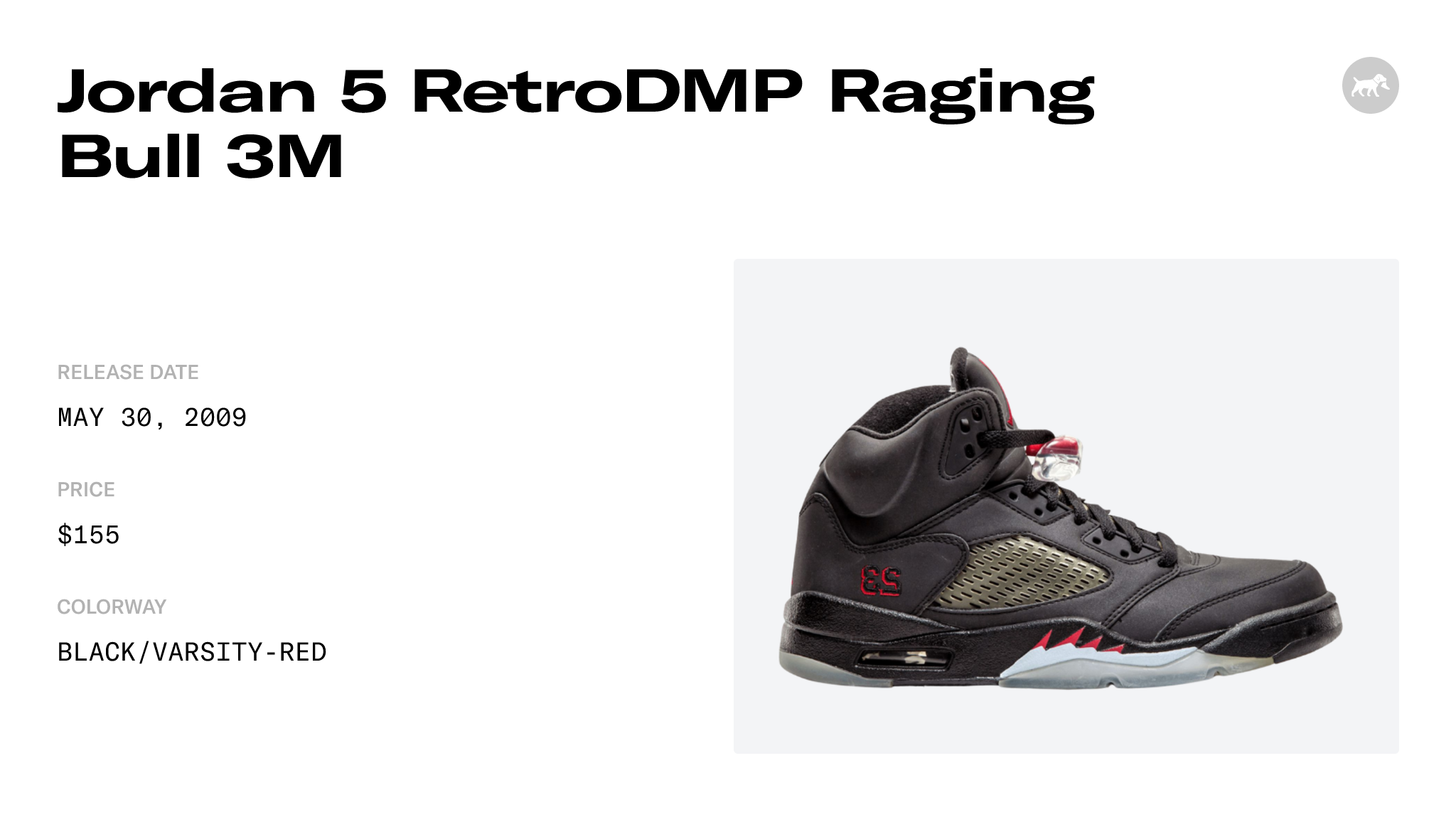 Jordan 5 RetroDMP Raging Bull 3M - 136027-061 Raffles & Where to Buy
