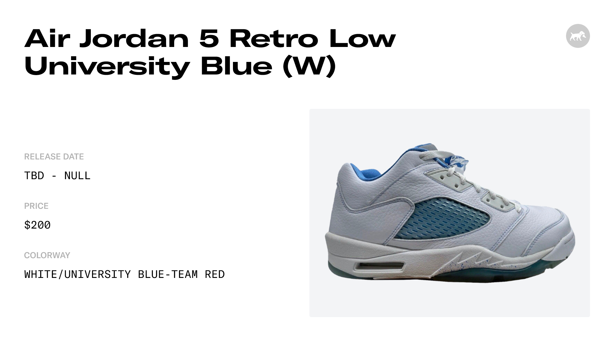 Air Jordan 5 Retro Low University Blue (W) - 314337-141 Release Info