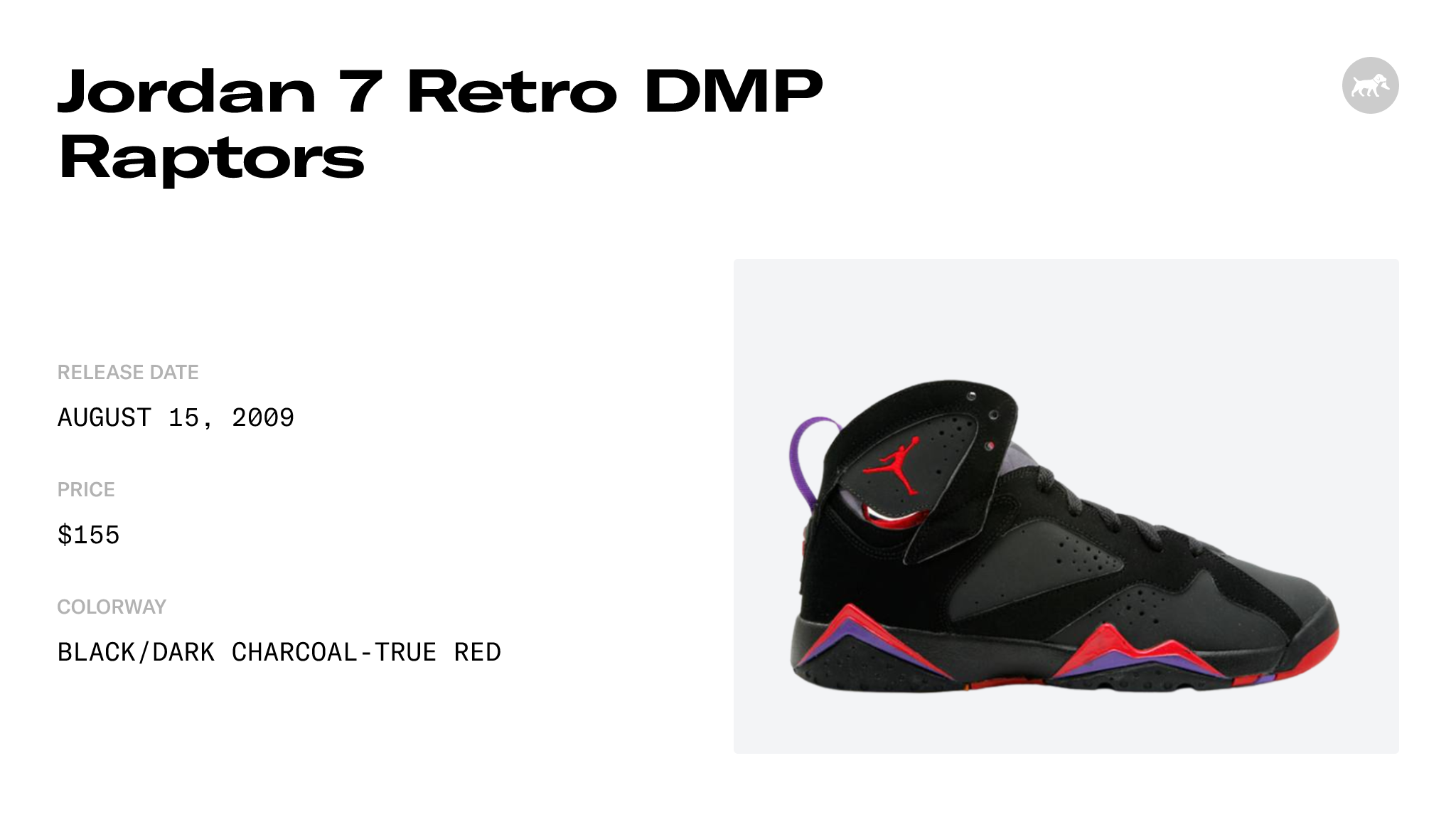 Jordan 7 Retro DMP Raptors - 304775-043 Raffles & Where to Buy