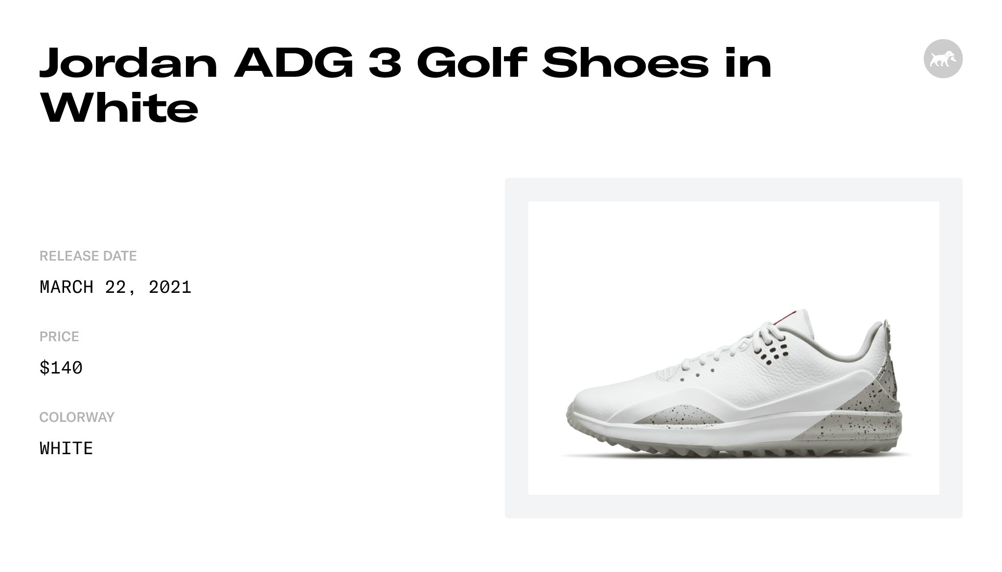 Jordan ADG 3 Golf Shoes in White - CW7242-100 Raffles & Where to Buy