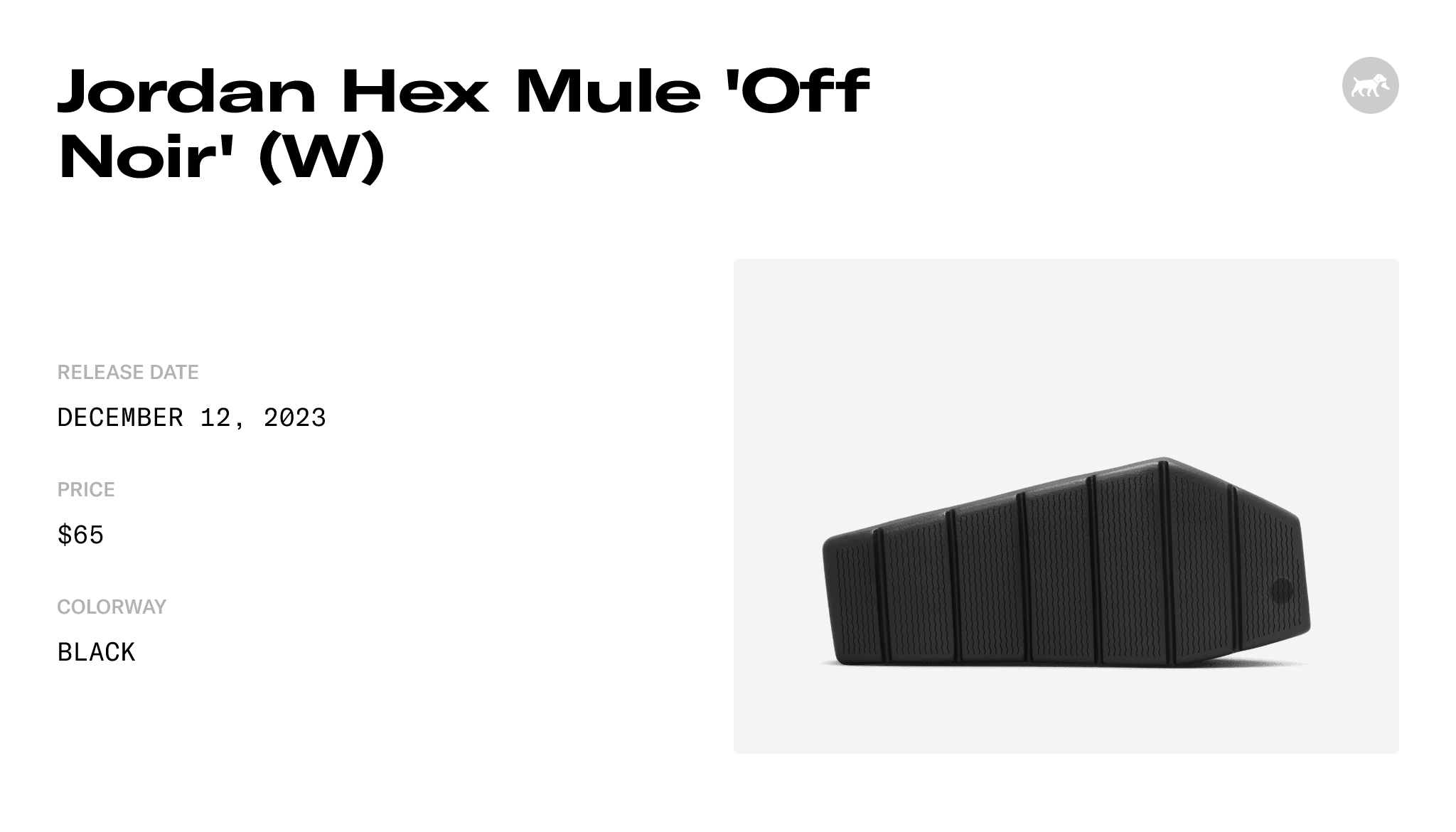 Jordan Hex Mule 'Off Noir' (W) - DX6405-001 Raffles & Where to Buy