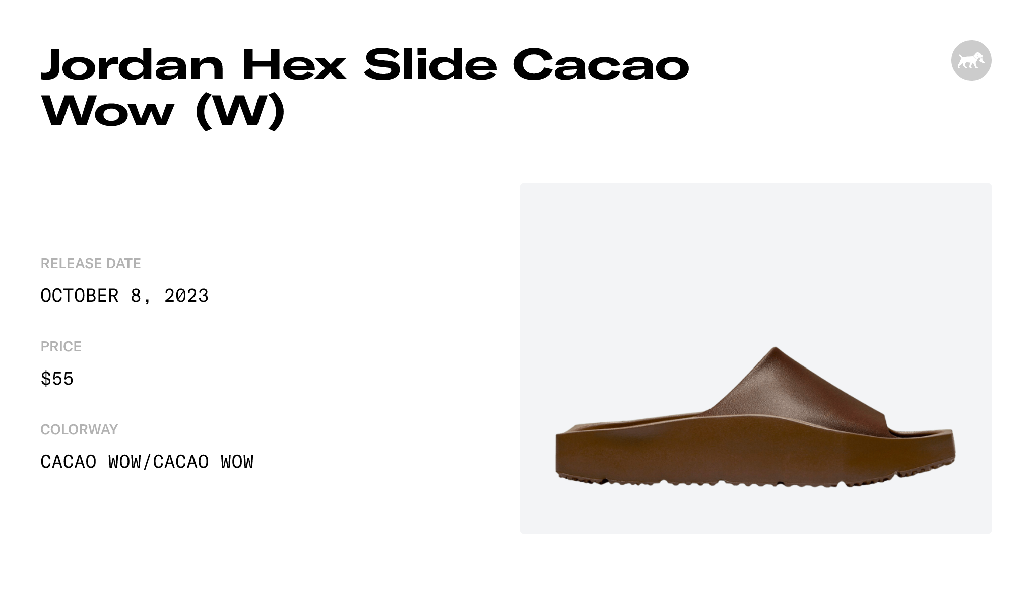 Jordan Hex Slide Cacao Wow (W) - DQ8992-200 Release Info