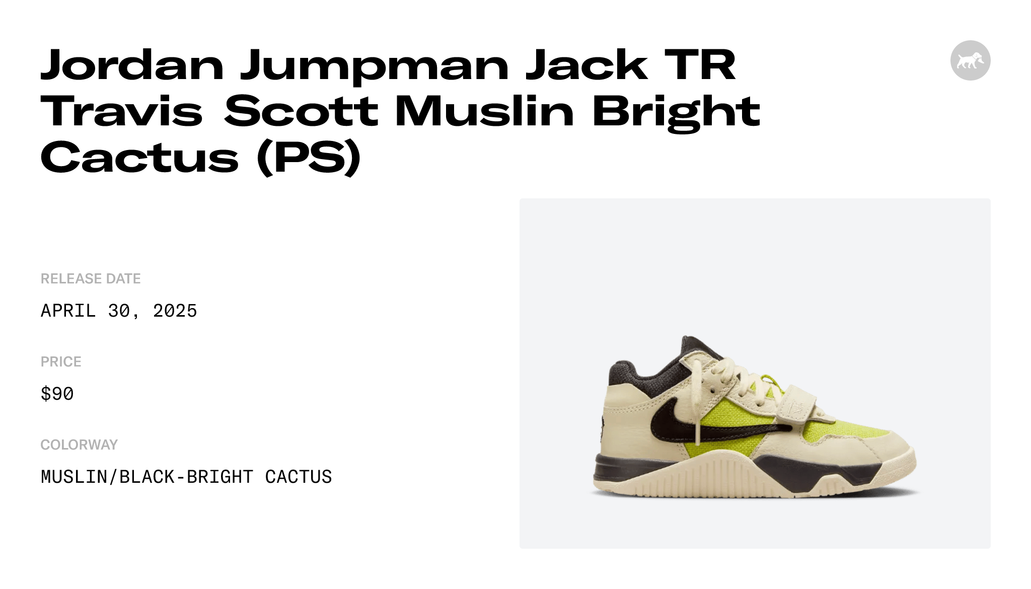 Jordan Jumpman Jack TR Travis Scott Muslin Bright Cactus (PS) - FJ2851-102