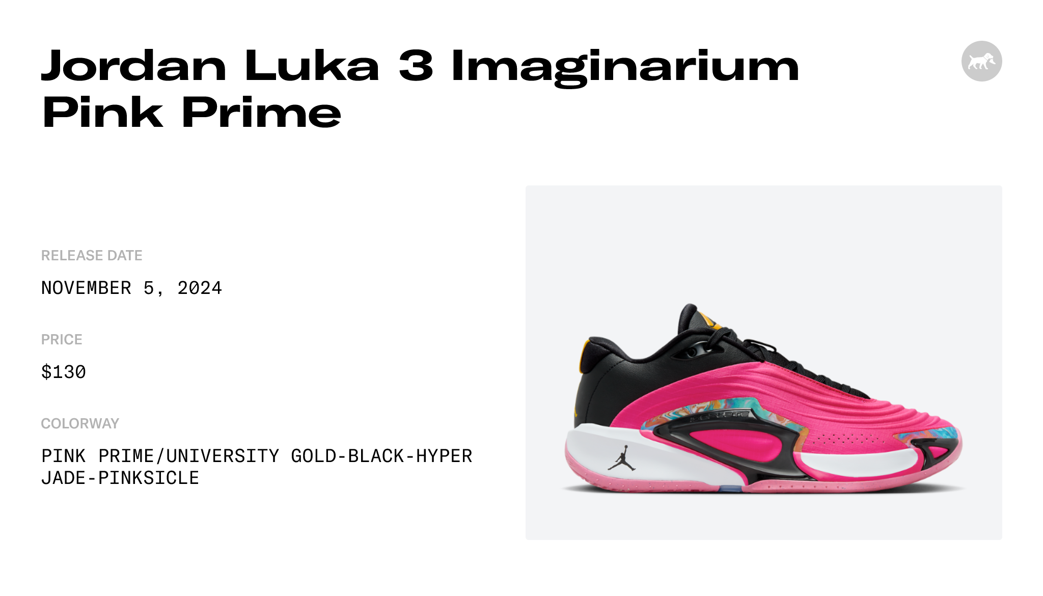 Jordan Luka 3 Imaginarium Pink Prime - FQ1284-600 Raffles & Where to Buy