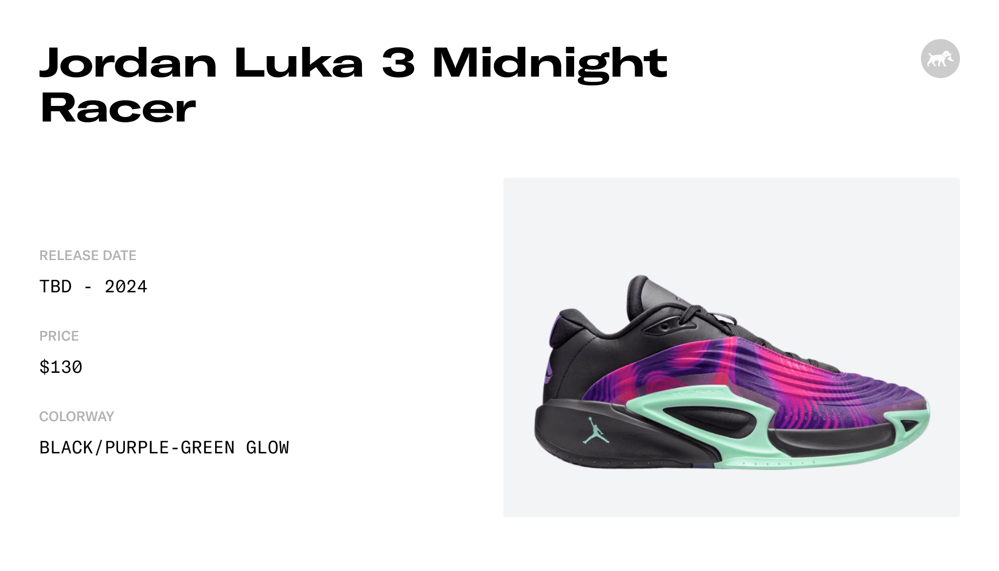 Jordan Luka 3 Midnight Racer - HQ4255-005 Release Info