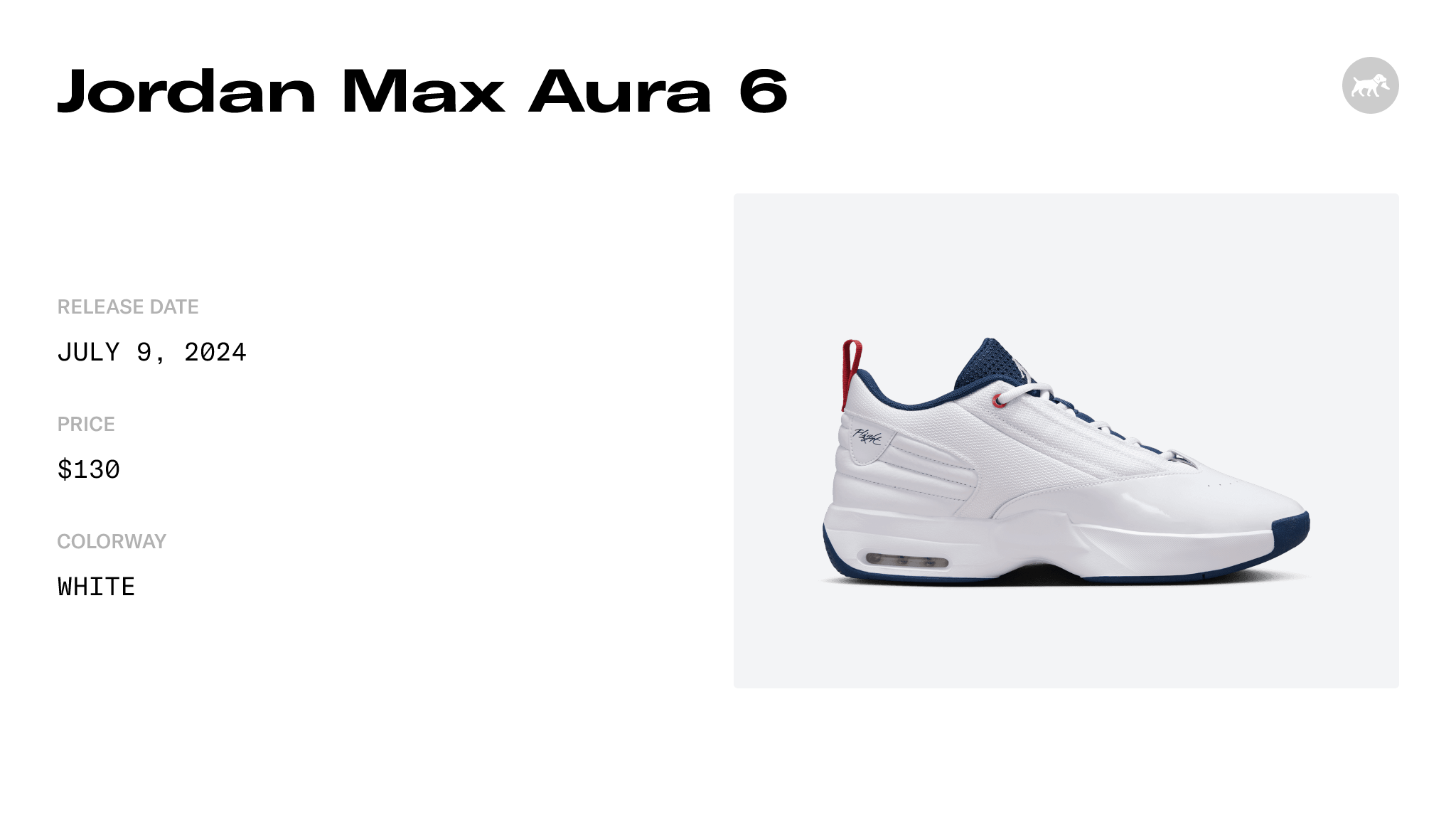 Jordan Max Aura 6 - FQ8298-100 Raffles & Where to Buy