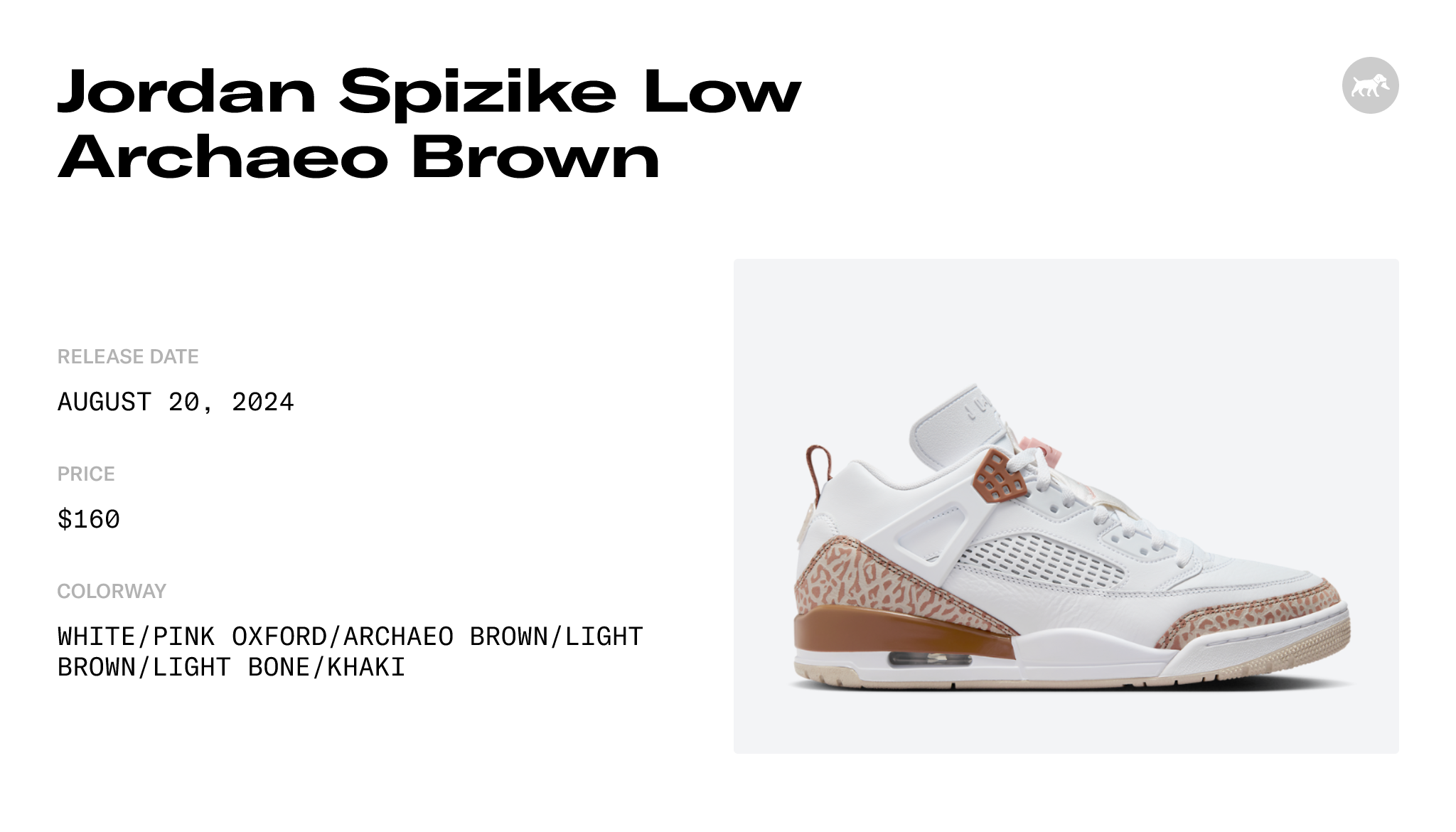 Jordan Spizike Low Archaeo Brown - FQ1759-101 Raffles & Where to Buy
