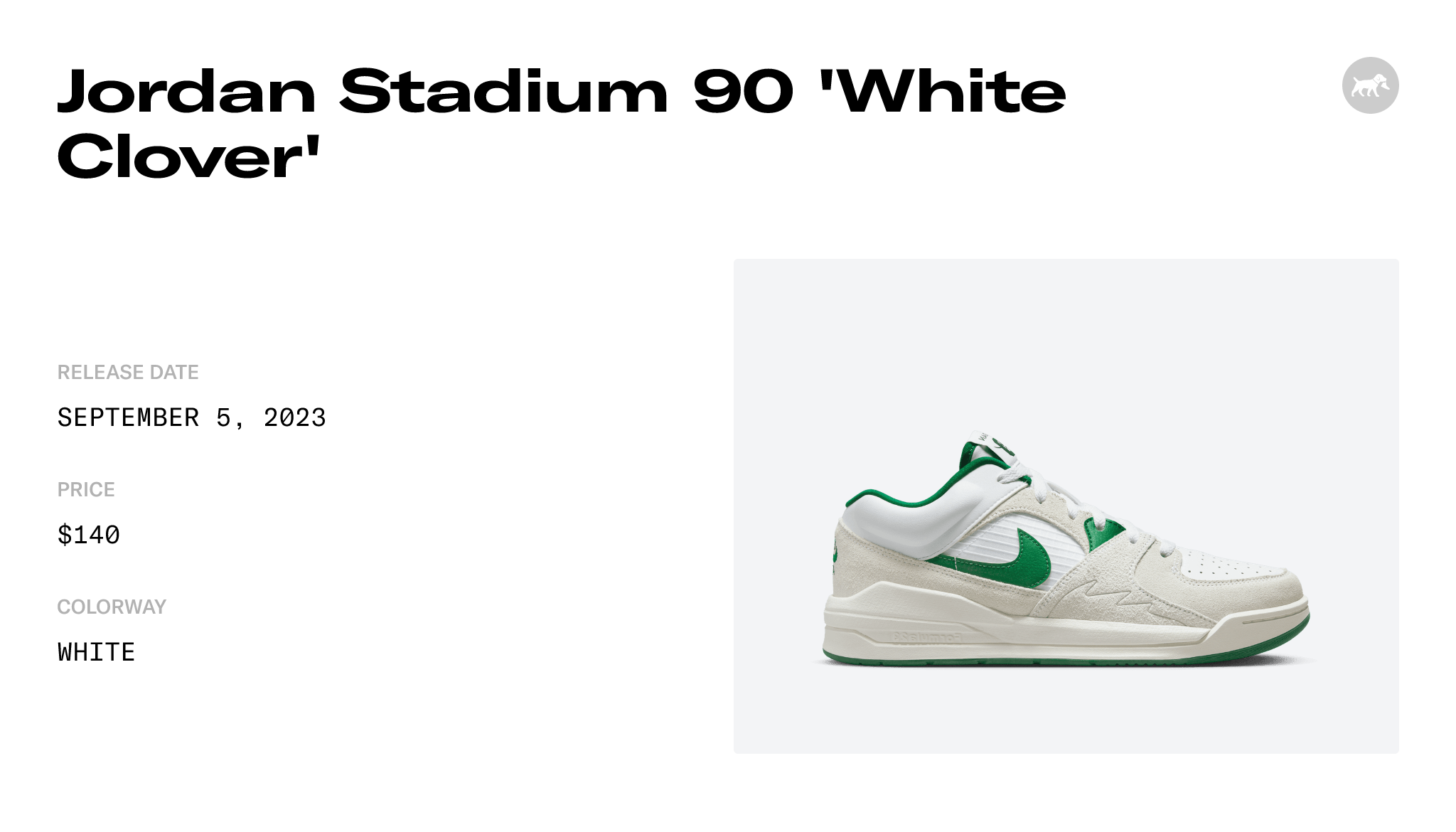 Jordan Stadium 90 'White Clover' - DX4397-103 Raffles & Where to Buy