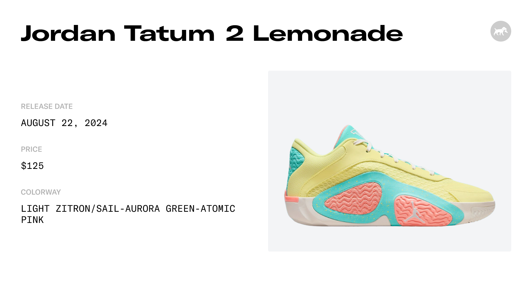 Jordan Tatum 2 Lemonade - FJ6457-700 Raffles & Where to Buy