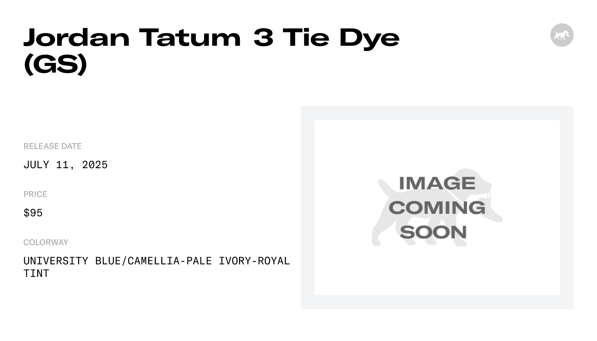 Jordan Tatum 3 Tie Dye (GS) - HF3136-400 Raffles & Where to Buy