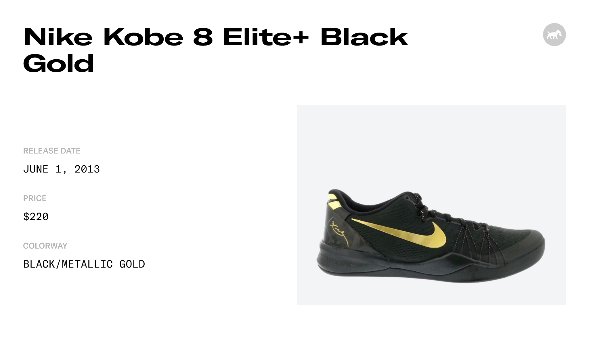 Nike Kobe 8 Elite+ Black Gold - 603269-100 Raffles & Where to Buy