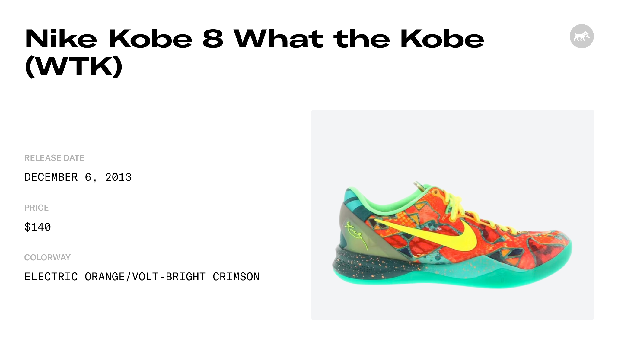 Nike Kobe 8 What the Kobe (WTK) - 635438-800 Raffles & Where to Buy