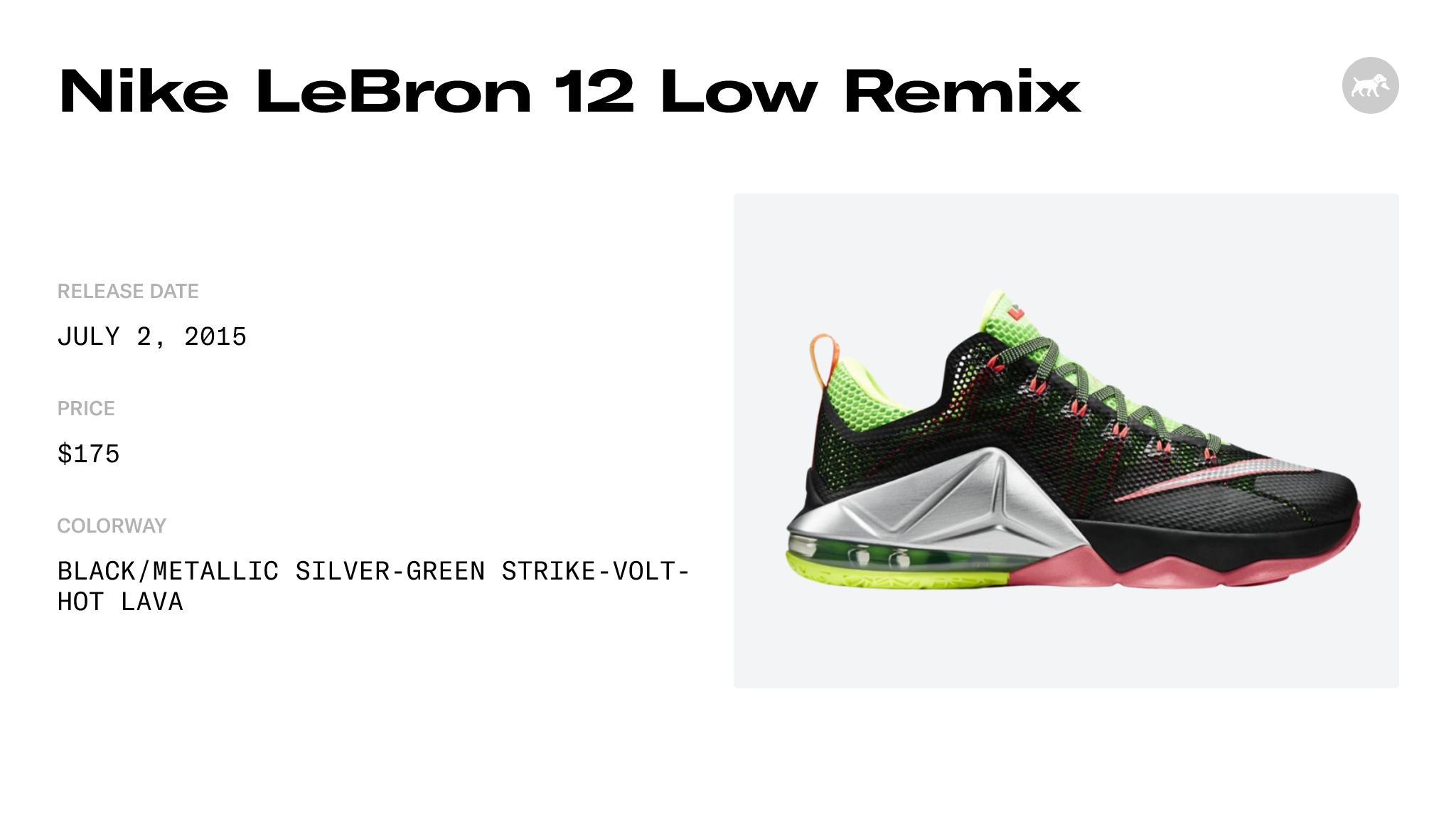 Nike LeBron 12 Low Remix - 724557-003 Raffles & Where to Buy