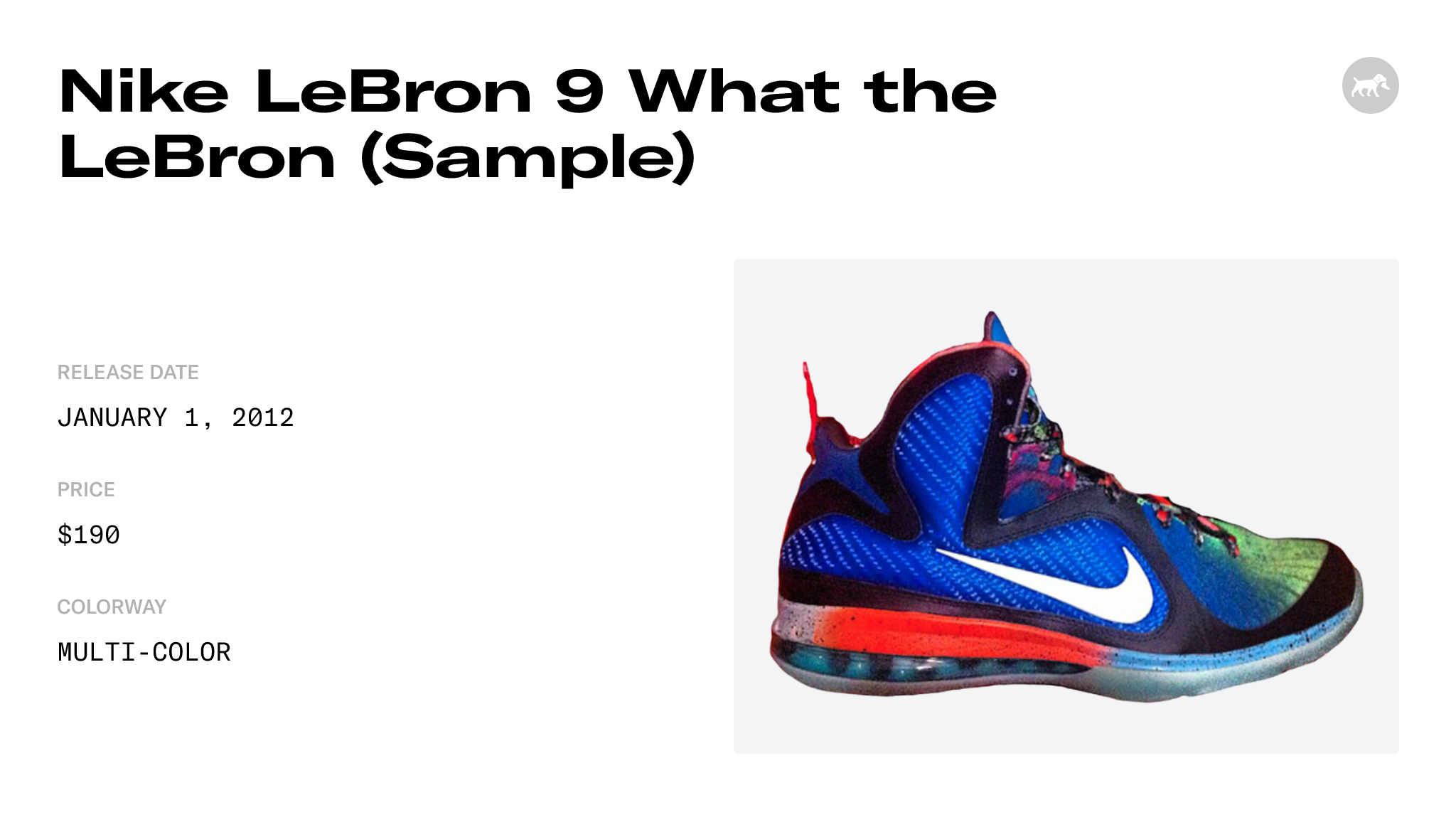 Nike LeBron 9 What the LeBron (Sample) - HOLLMNSBSKT729