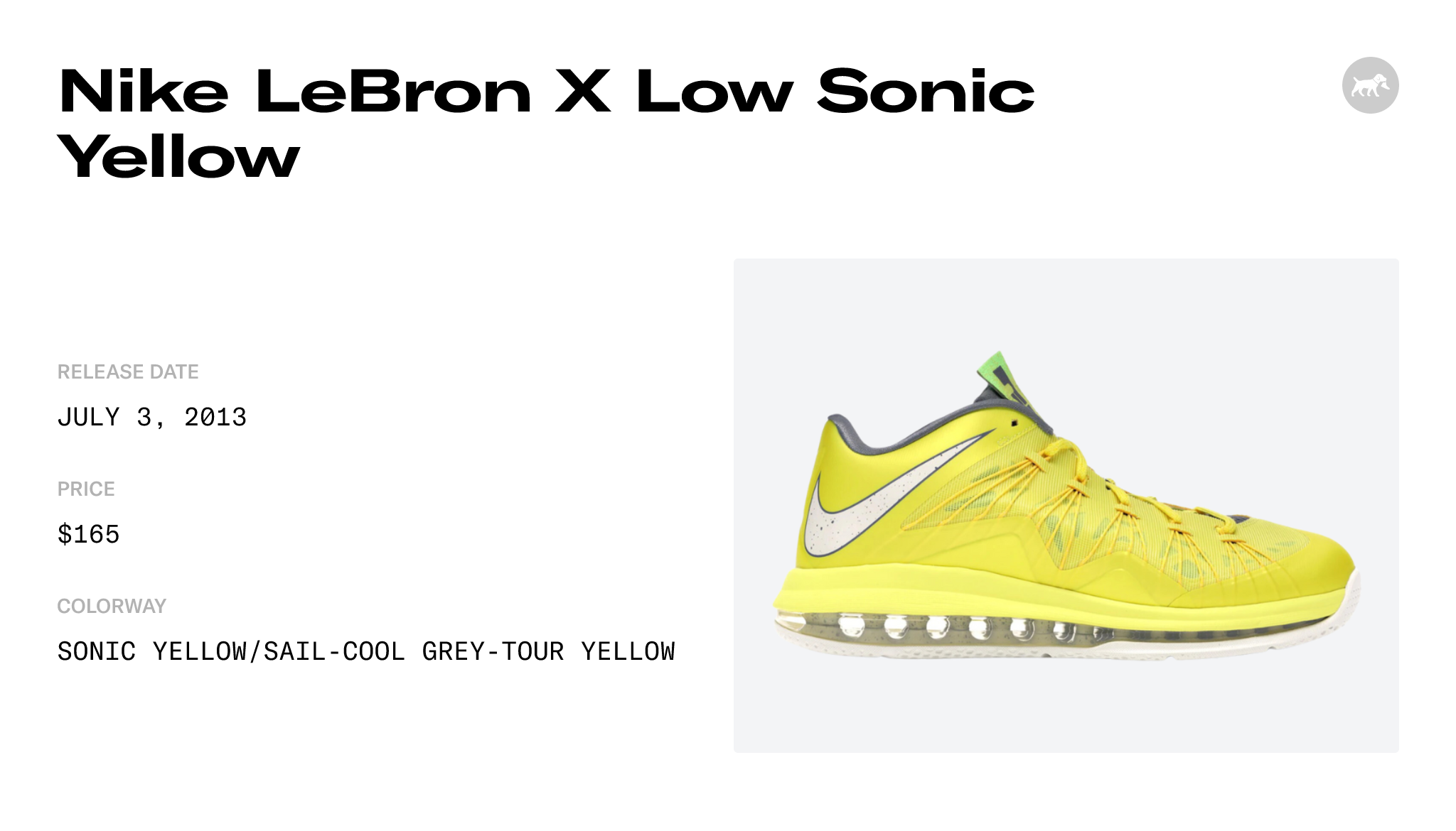 Nike LeBron X Low Sonic Yellow - 579765-700 Raffles & Where to Buy