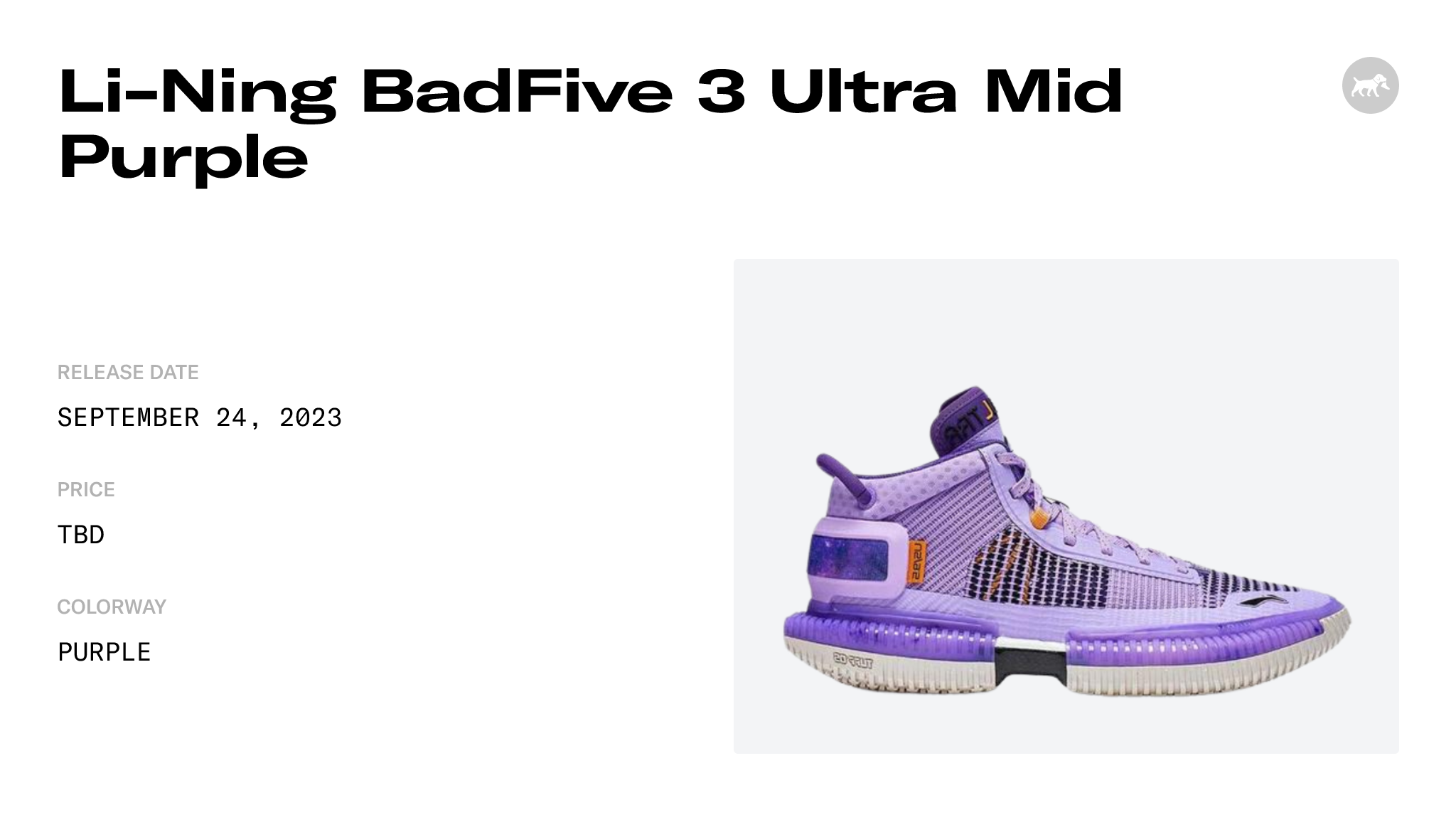 Li-Ning BadFive 3 Ultra Mid Purple - ABFS011-10 Raffles & Where to Buy