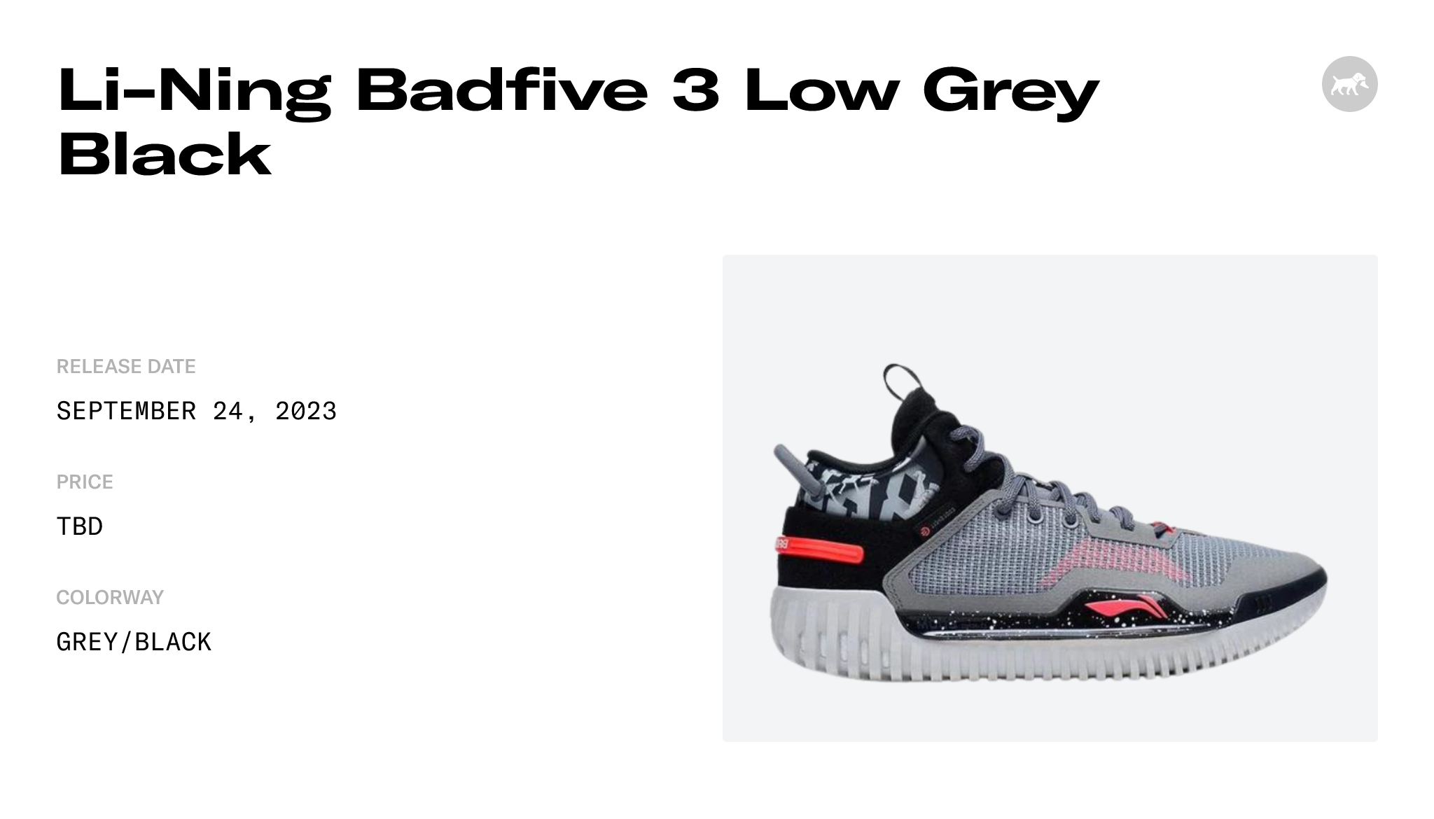 Li-Ning Badfive 3 Low Grey Black - ABFT005-7 Raffles & Where to Buy