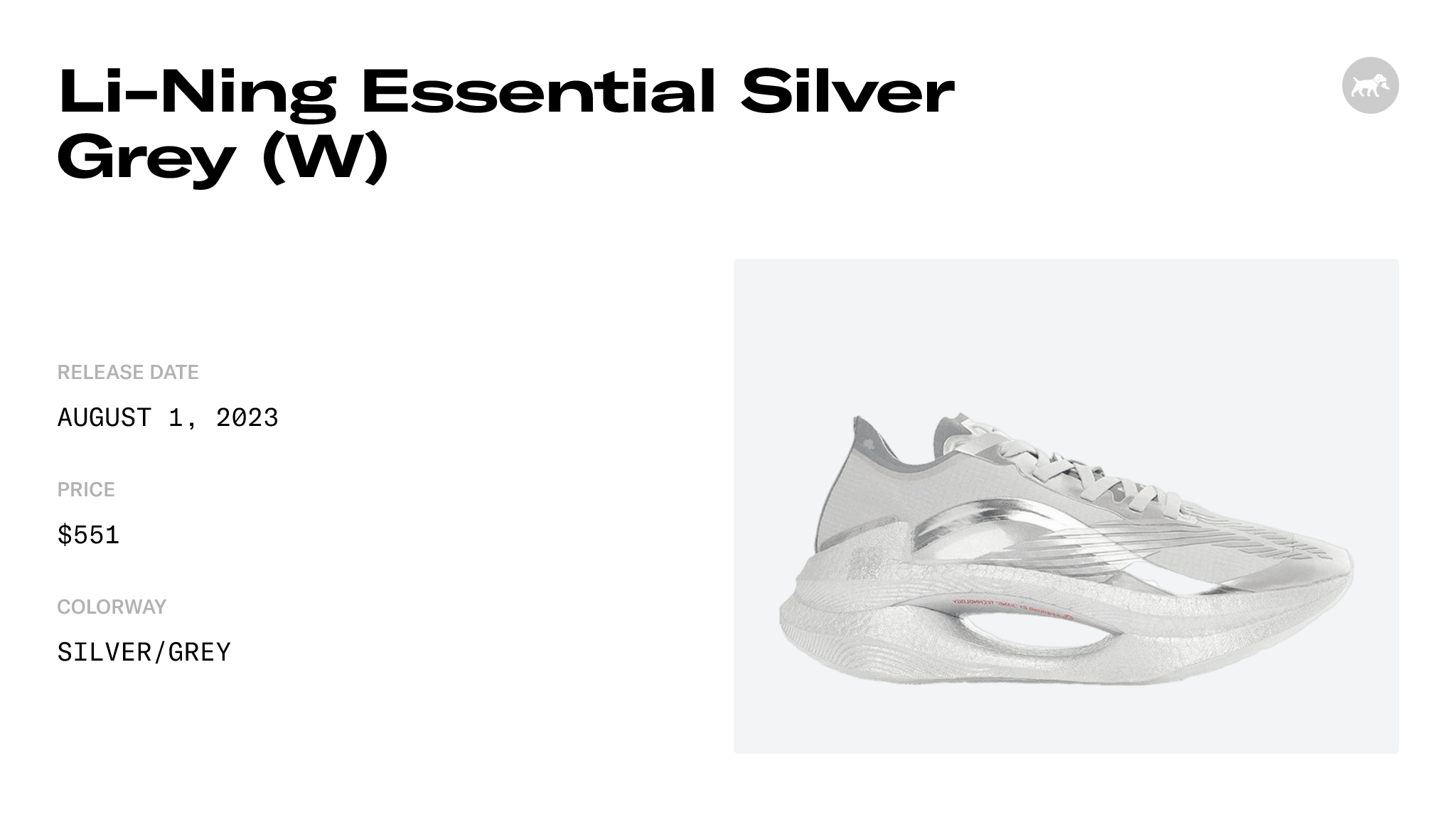 Li-Ning Essential Silver Grey (W) - ARRS002-7 Raffles & Where to Buy