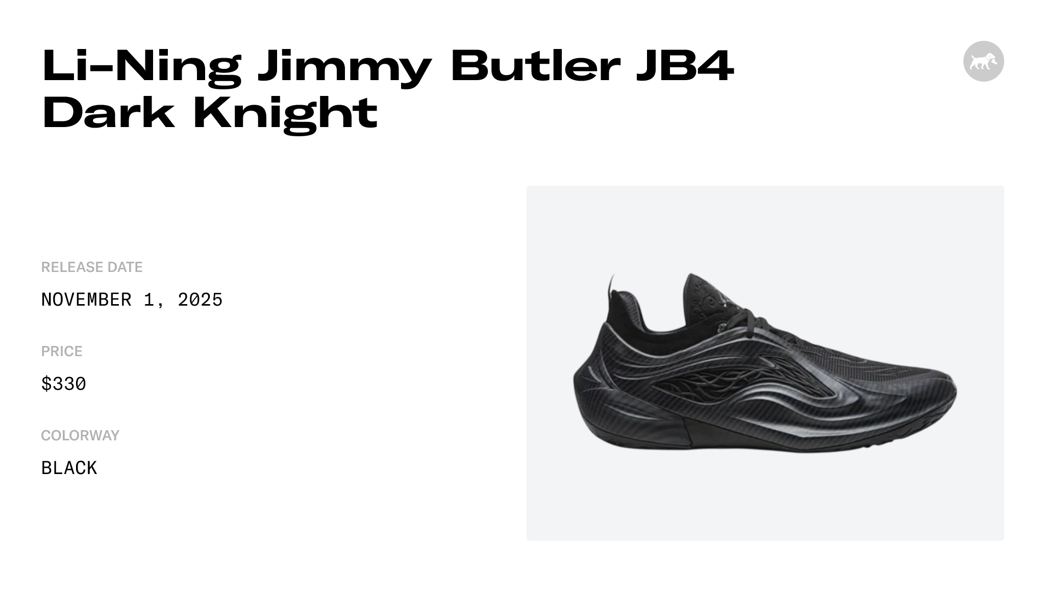 Li-Ning Jimmy Butler JB4 Dark Knight - ABAV089-2 Raffles & Where to Buy