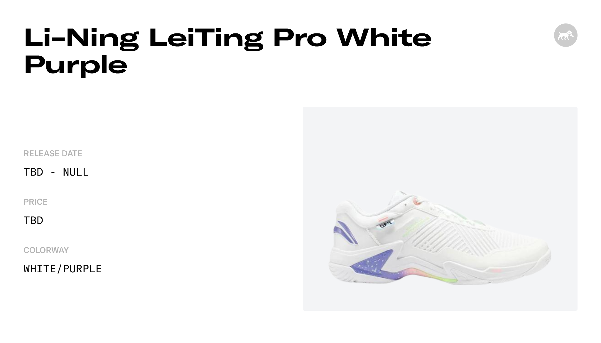 Li-Ning LeiTing Pro White Purple - AYAT009-1 Release Info
