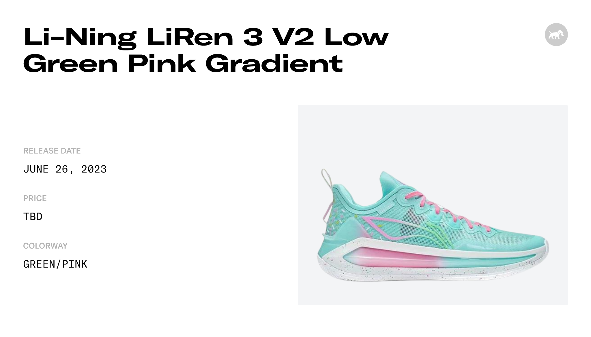 Li-Ning LiRen 3 V2 Low Green Pink Gradient - ABAT057-6