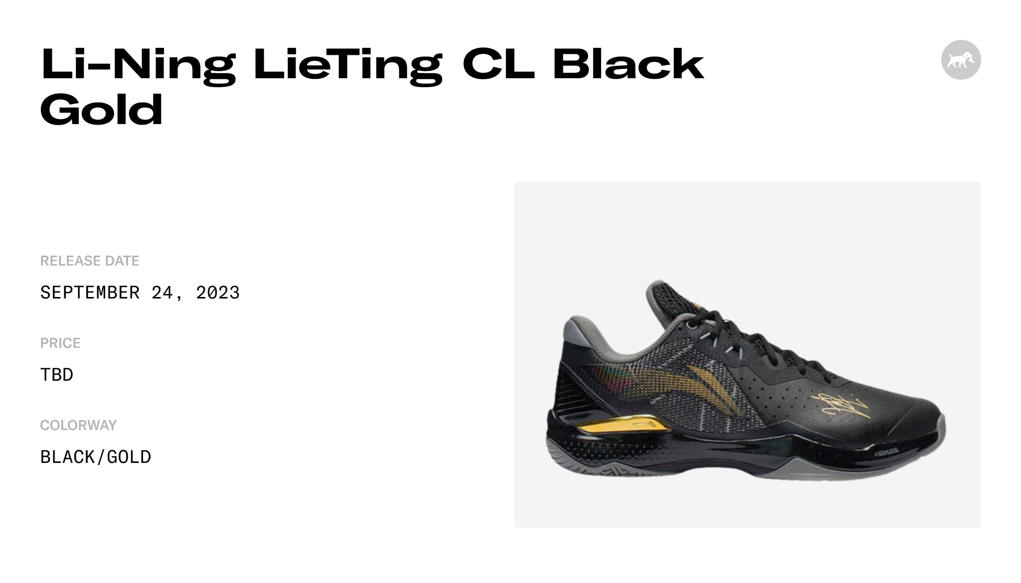 Li-Ning LieTing CL Black Gold - AYAS034-1 Raffles & Where to Buy