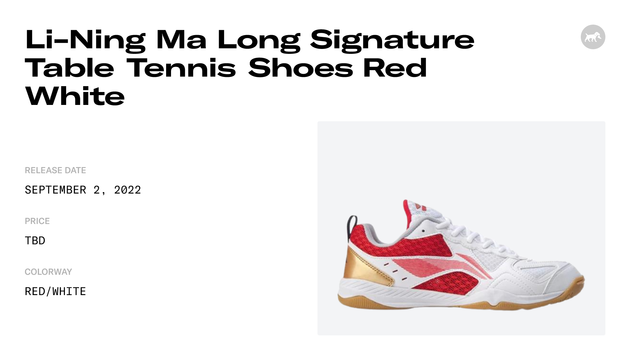 Li-Ning Ma Long Signature Table Tennis Shoes Red White - APTP001-2