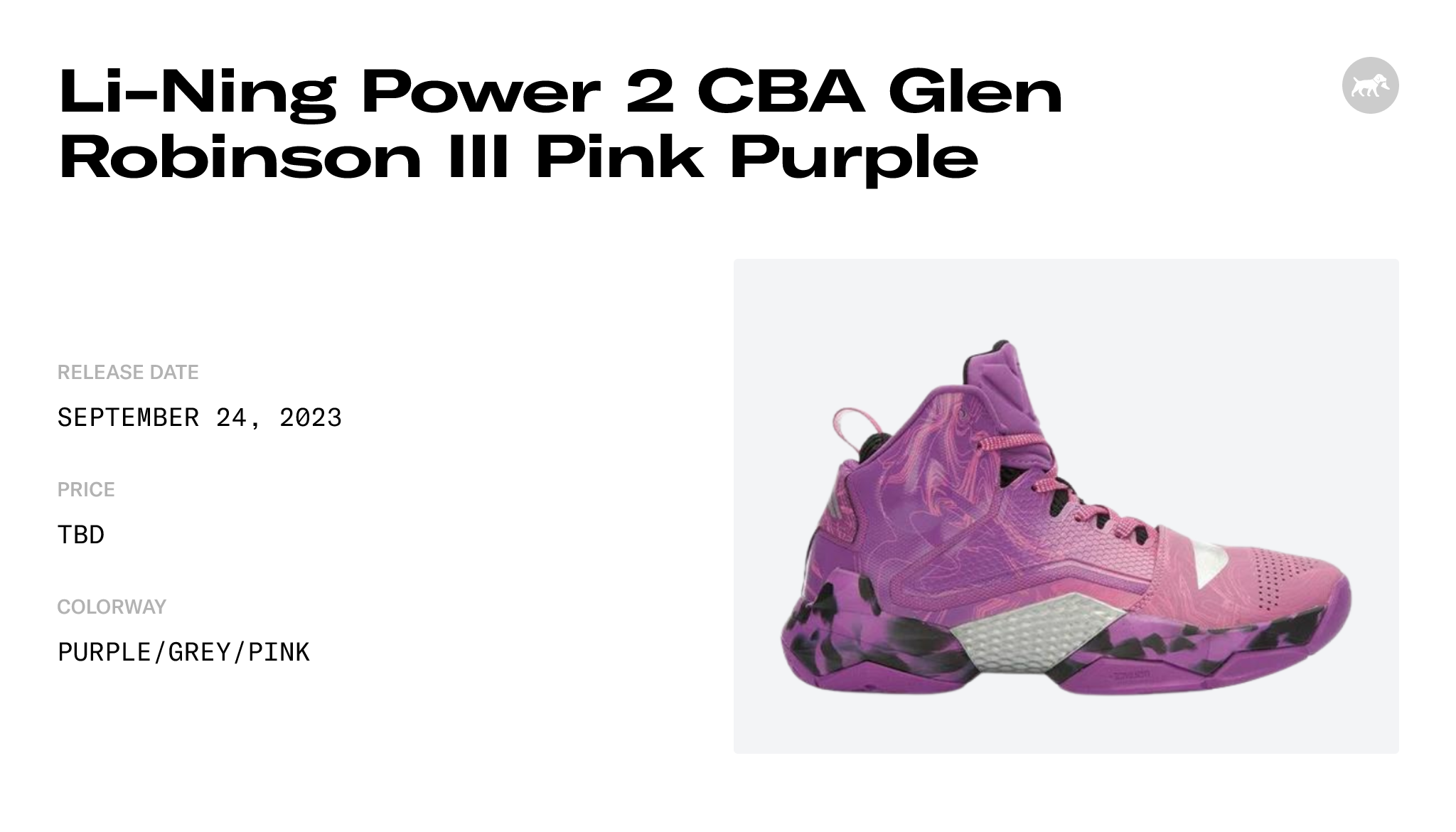 Li-Ning Power 2 CBA Glen Robinson III Pink Purple - ABAK035-5