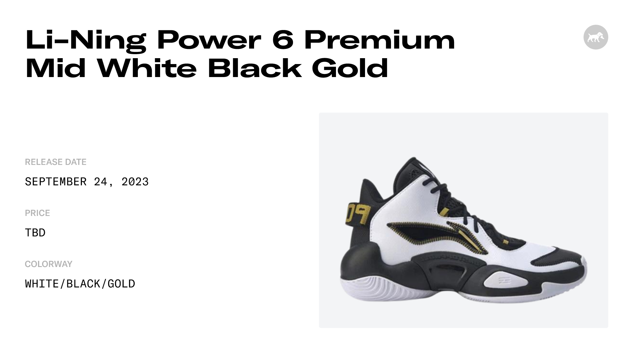 Li-Ning Power 6 Premium Mid White Black Gold - ABAP067-4