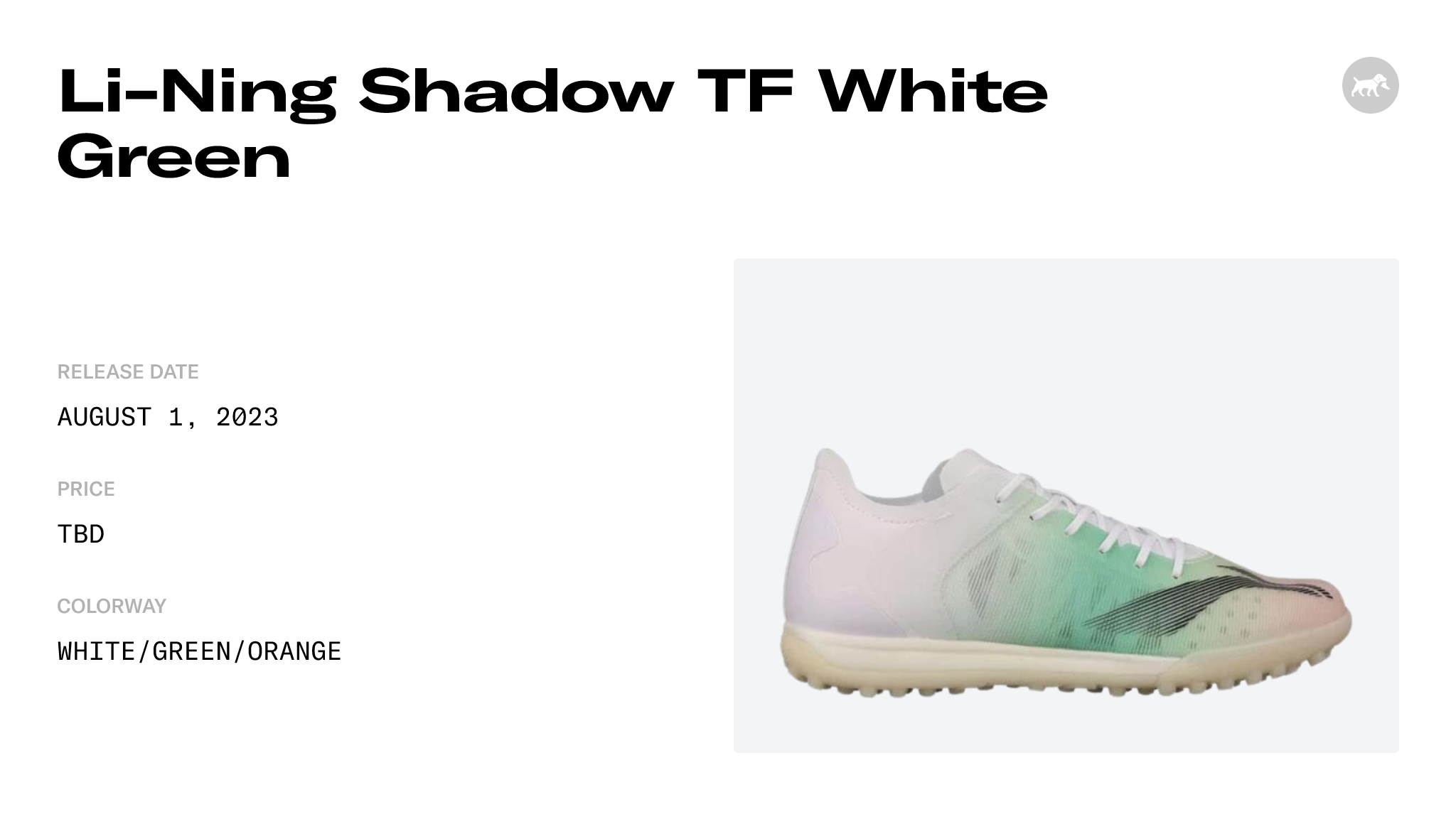 Li-Ning Shadow TF White Green - ASTR019-2 Raffles & Where to Buy